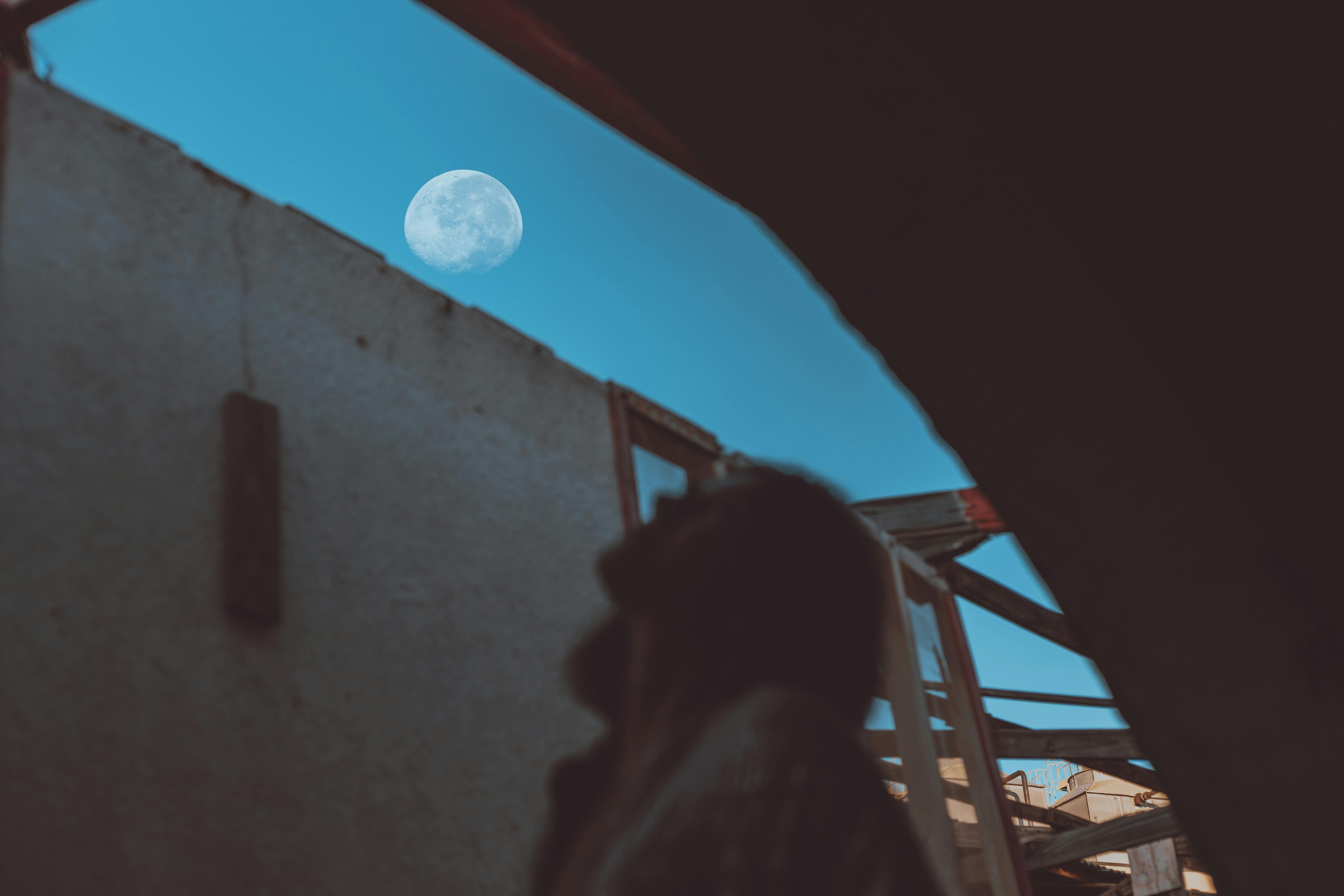 Hand Approaching to Full Moon · Free Stock Photo