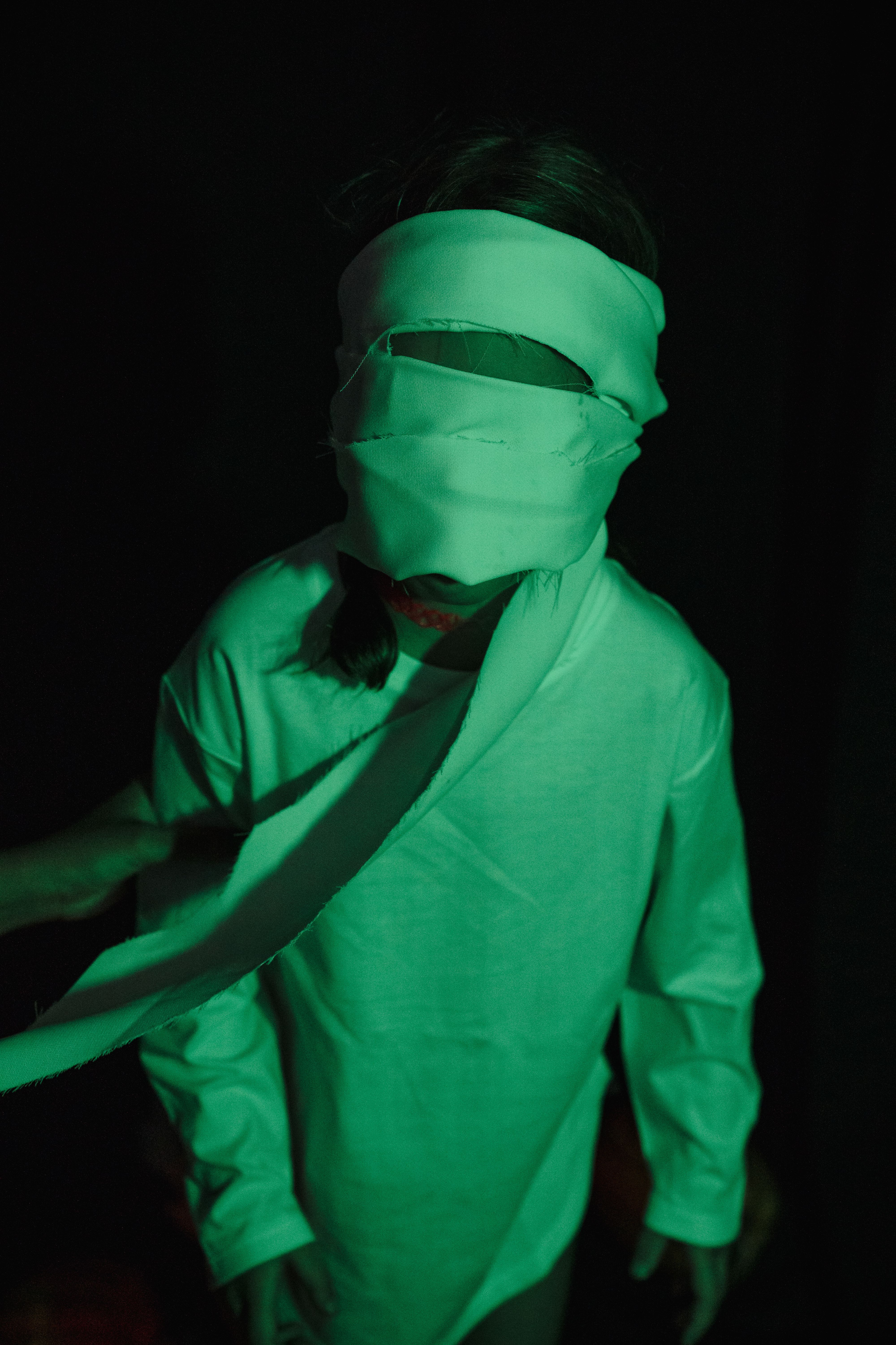 Side view of kid in mummy costume · Free Stock Photo