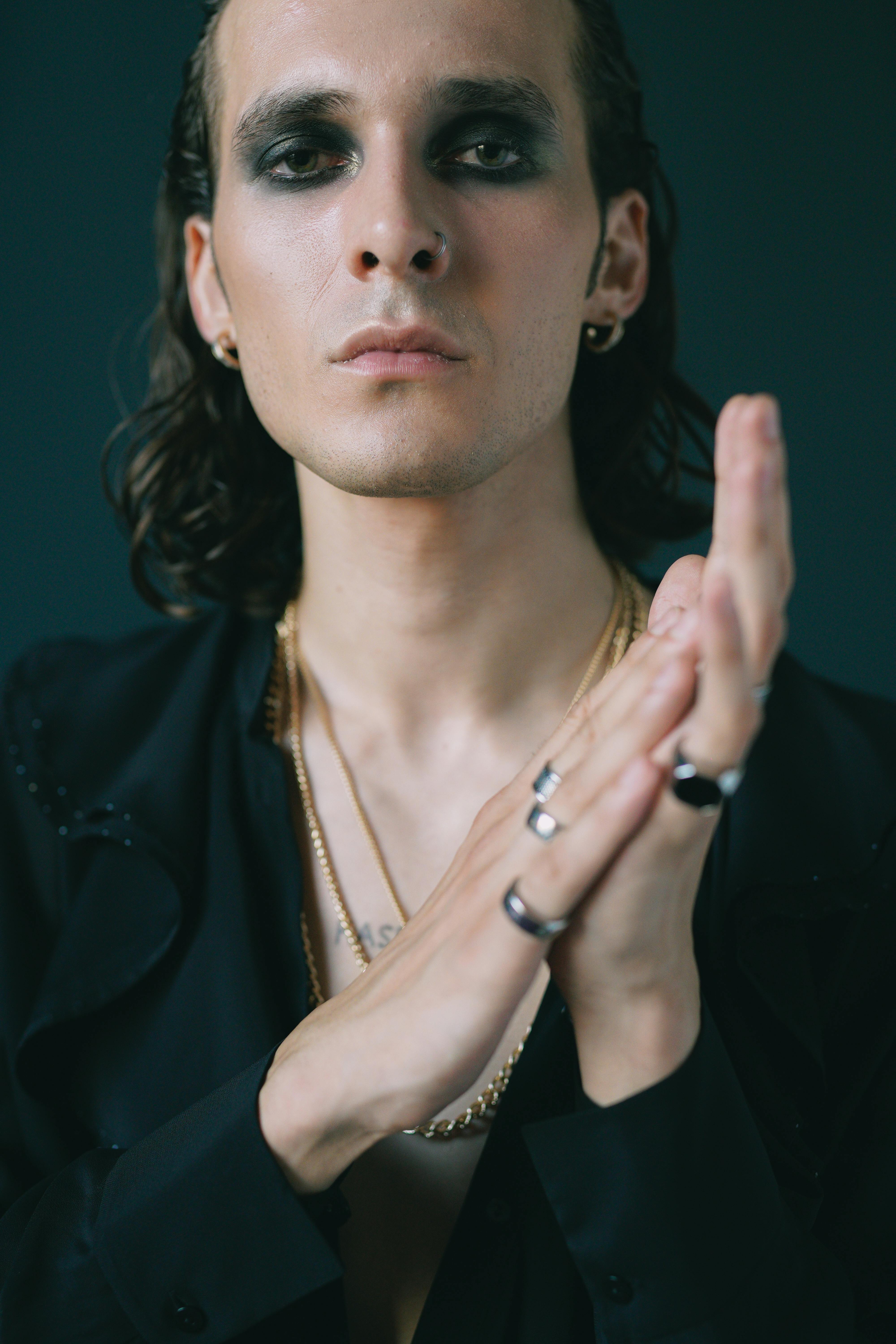 Man Wearing Black Eyeshadow · Free Stock Photo