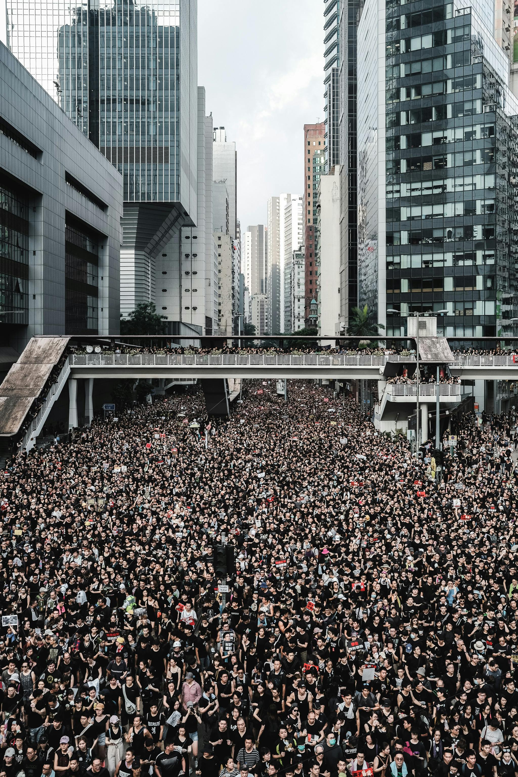 A Crowd of People on the Road · Free Stock Photo