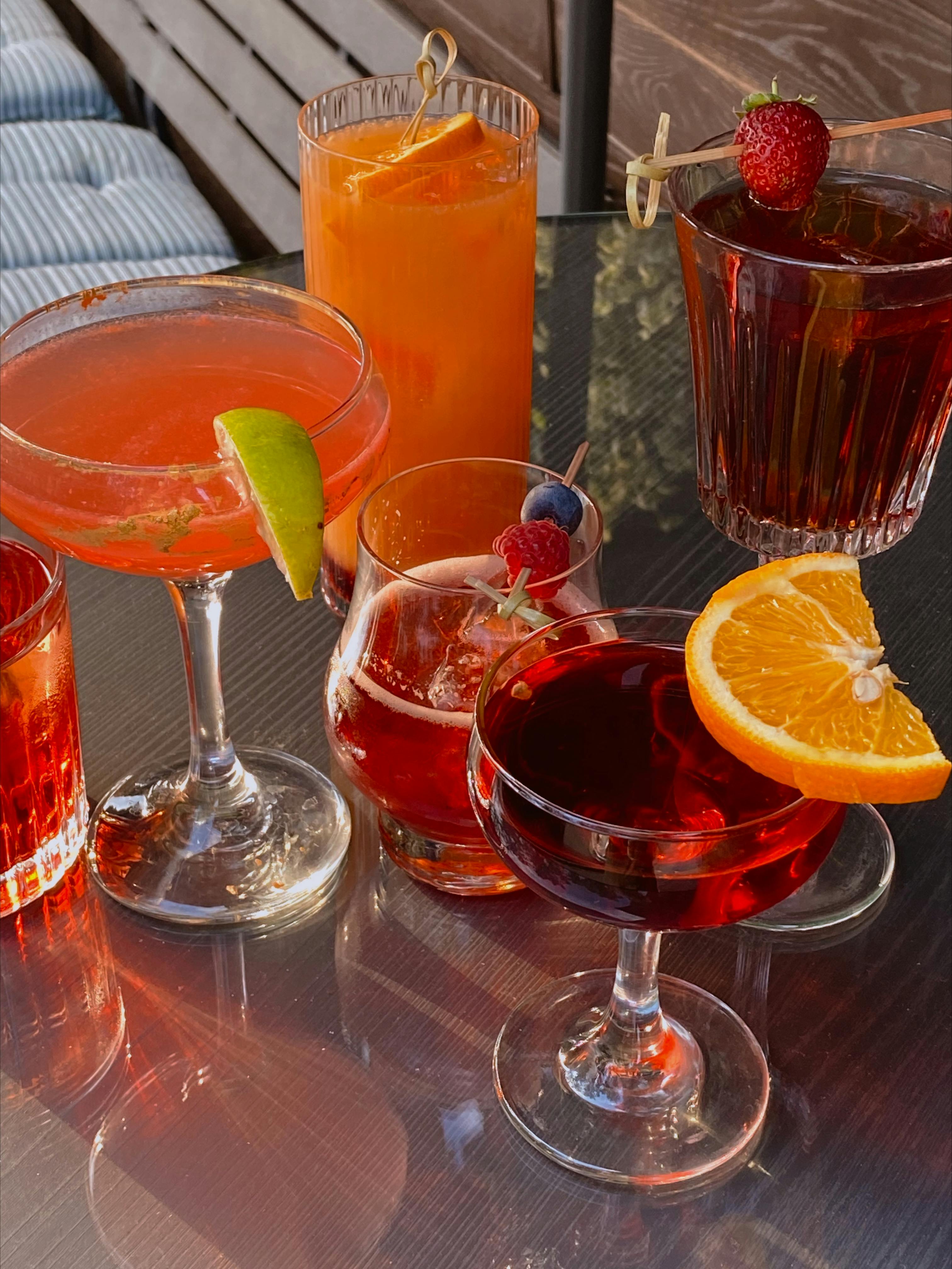 Drinks on Top of a Glass Table · Free Stock Photo