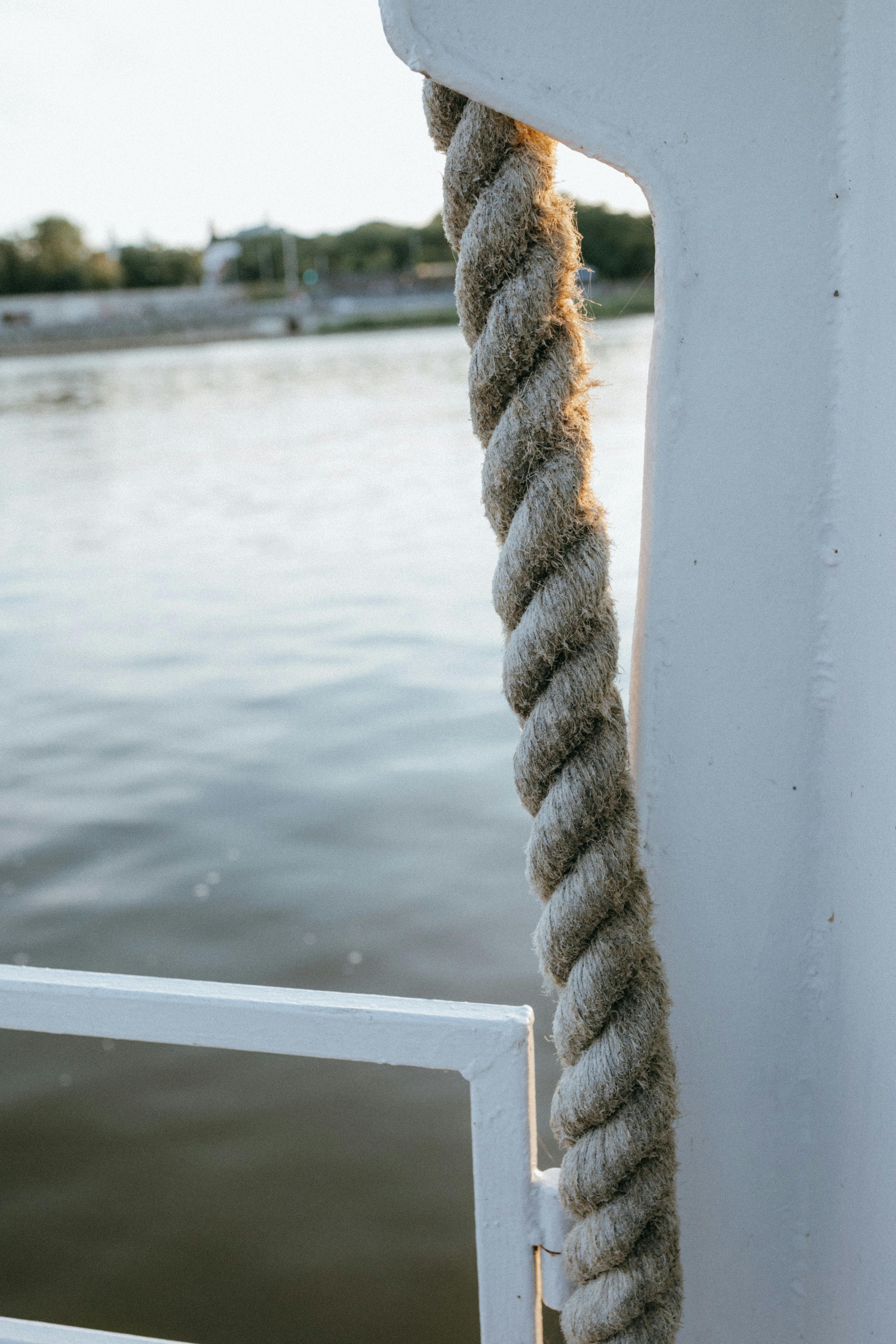 White Rope Beside a Handrail · Free Stock Photo