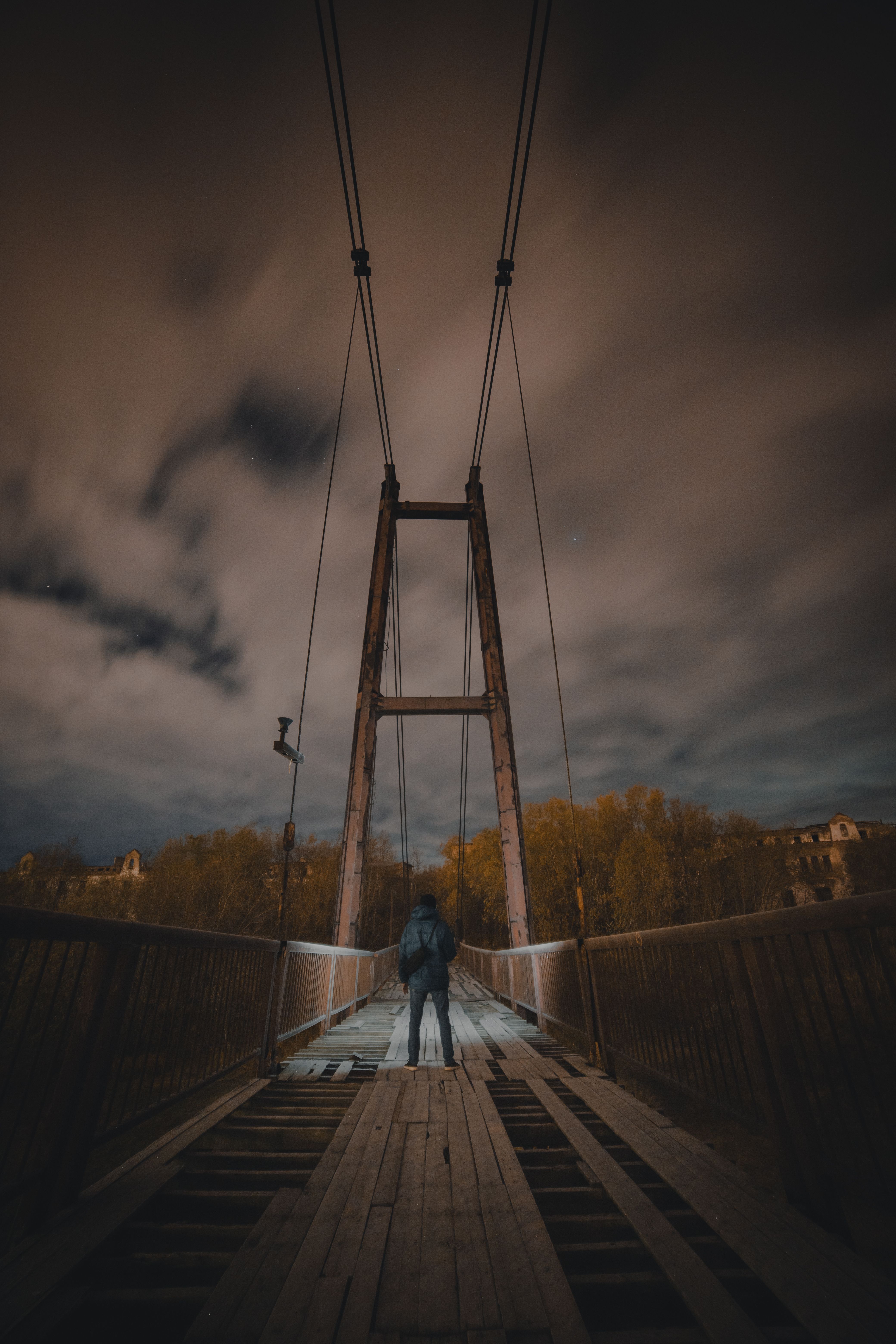 Man Standing on Bridge · Free Stock Photo