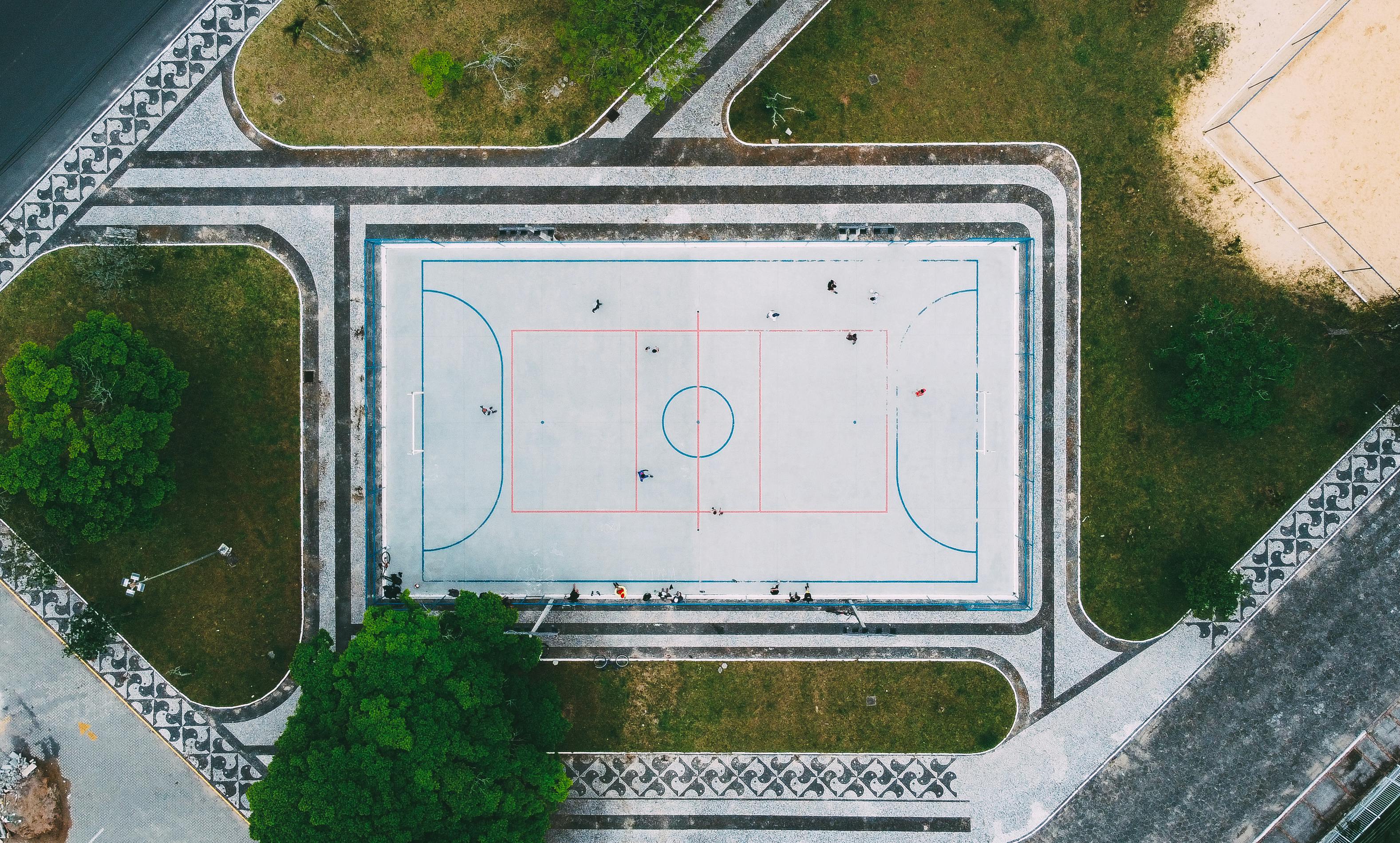 Aerial View of Basketball Courts · Free Stock Photo