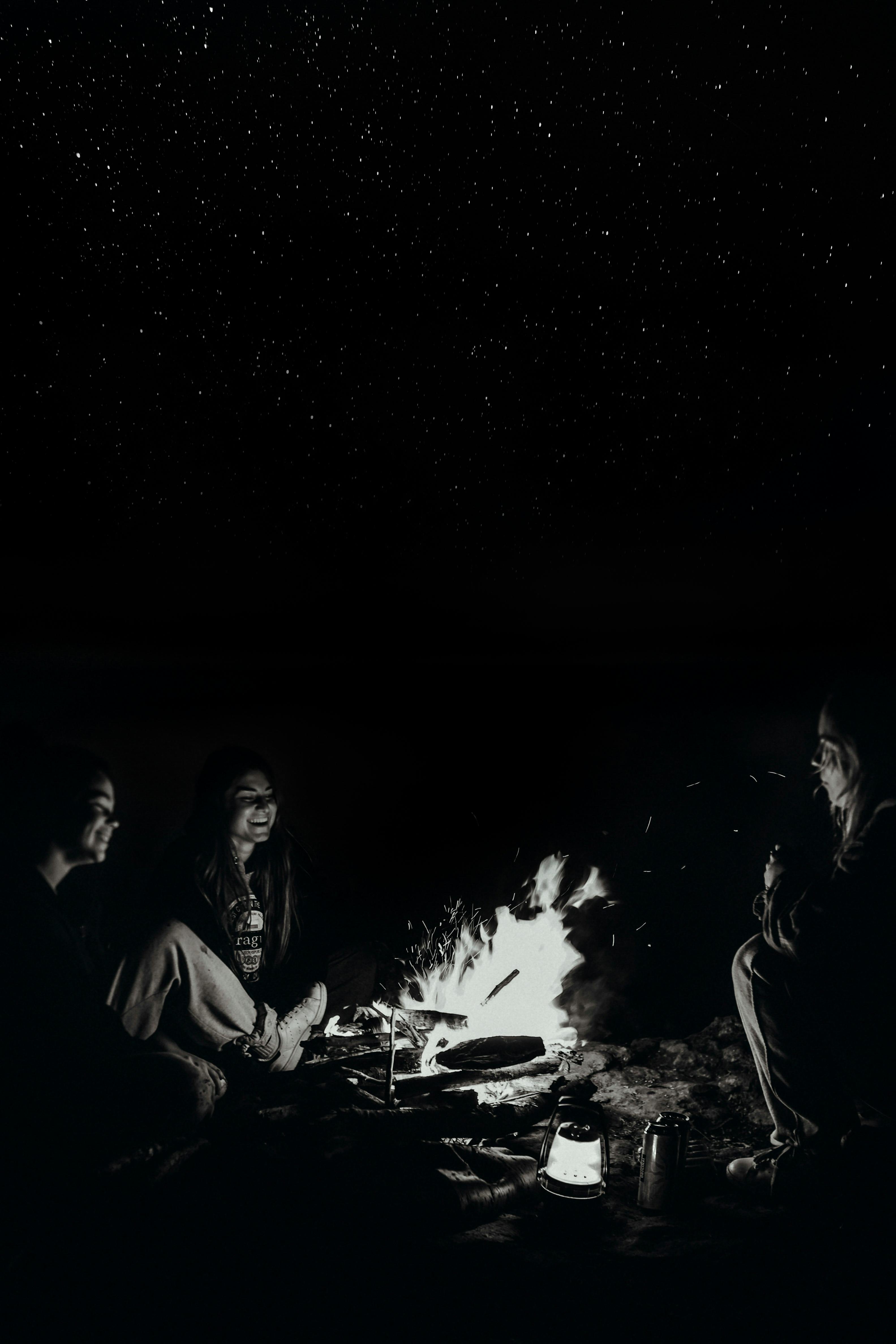 People Sitting Beside the Bonfire · Free Stock Photo