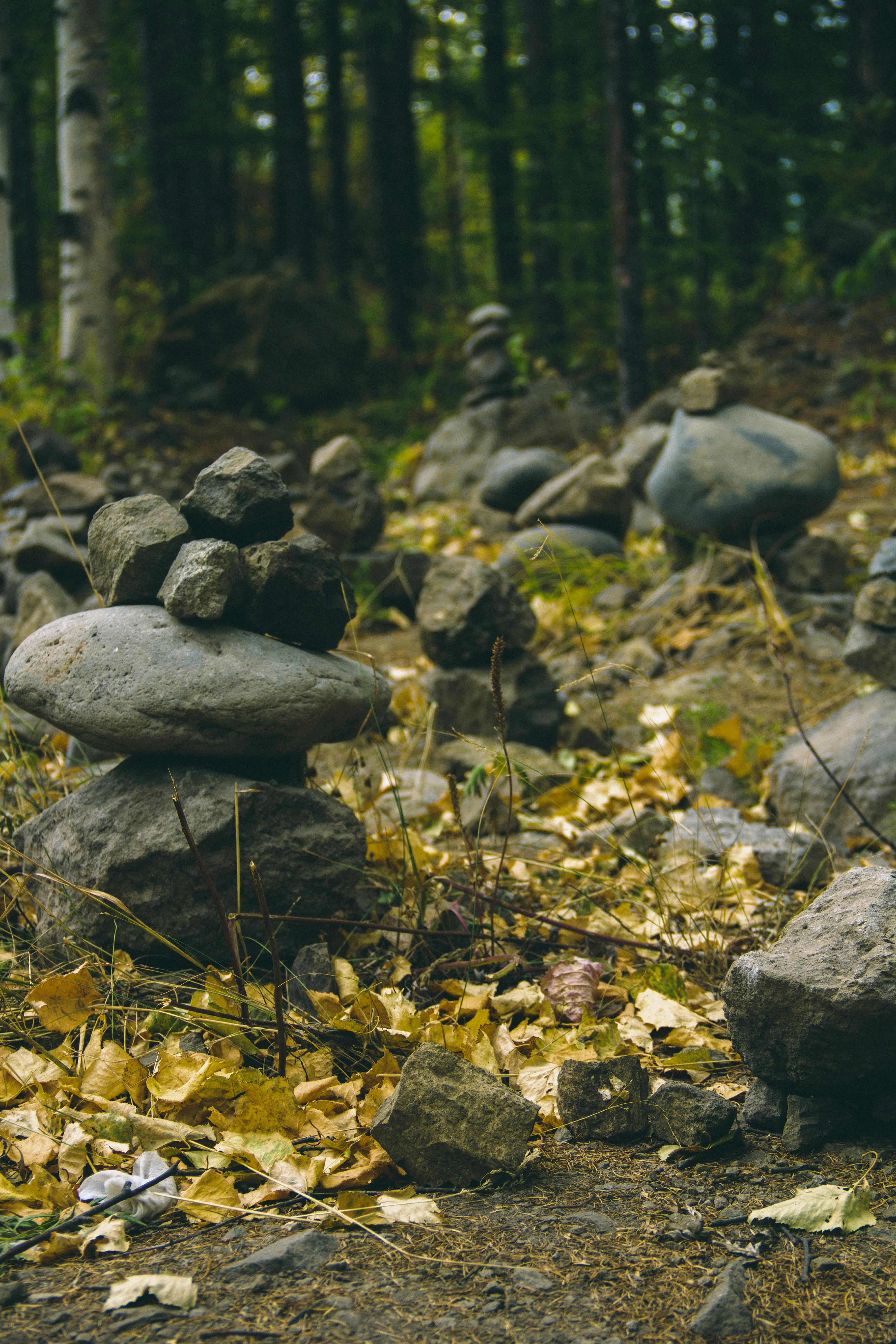 Close-Up Shot of Stack of Rocks · Free Stock Photo