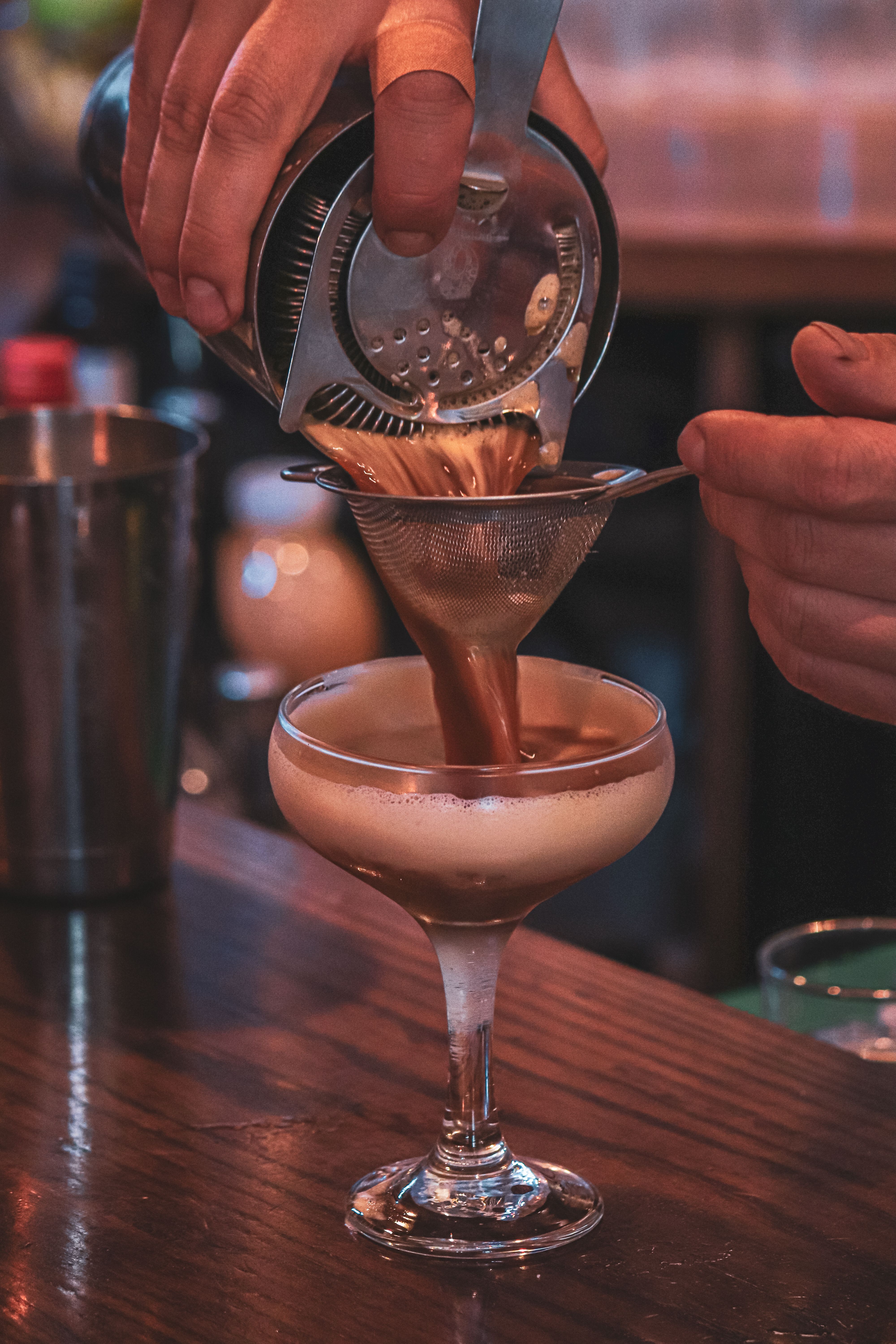 Cocktail in Glass on Table · Free Stock Photo