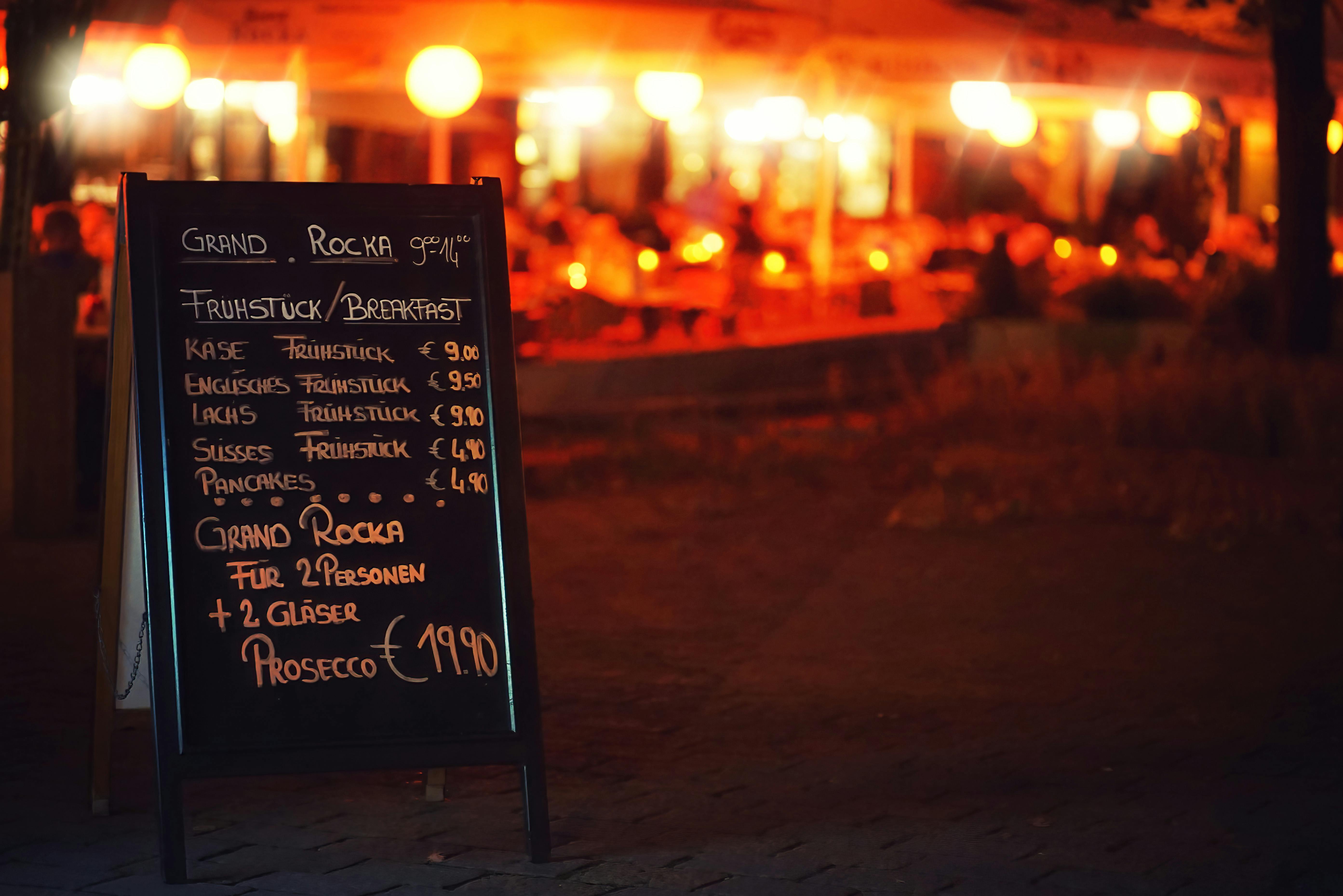 A Menu in front of a Restaurant · Free Stock Photo