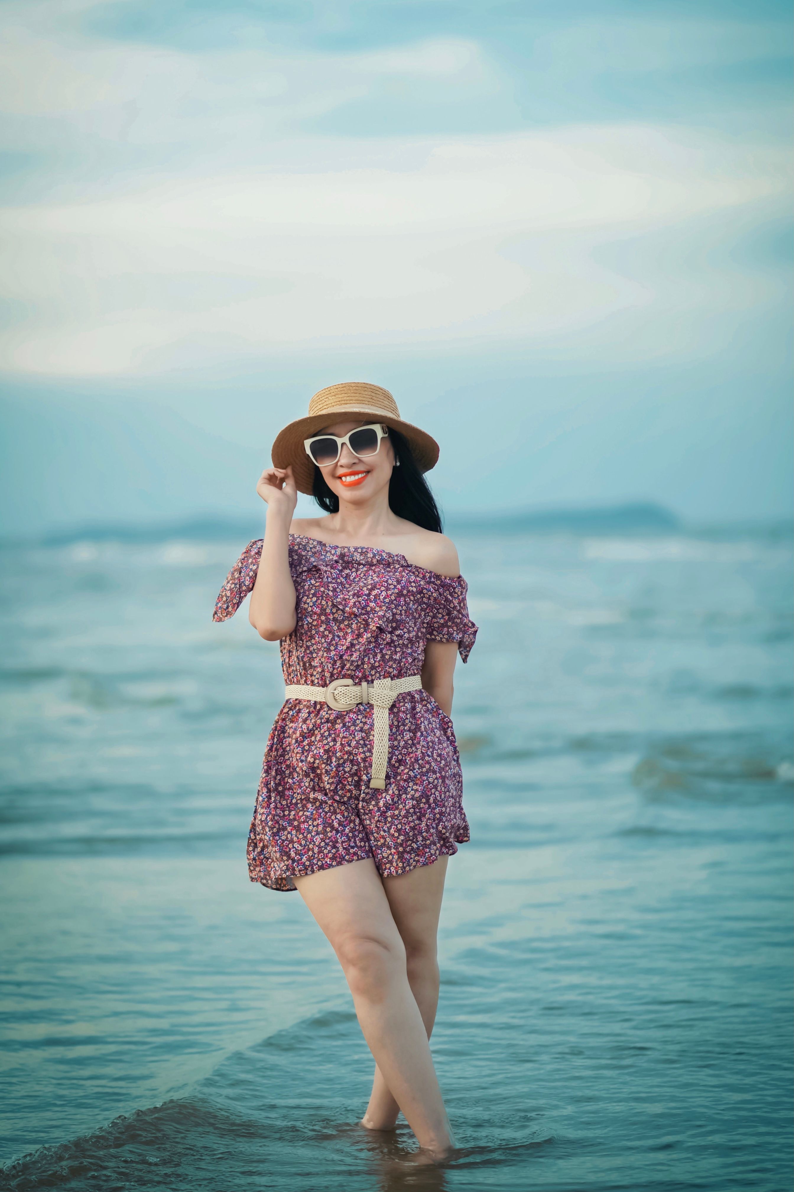 Woman Posing on Sea Shore · Free Stock Photo