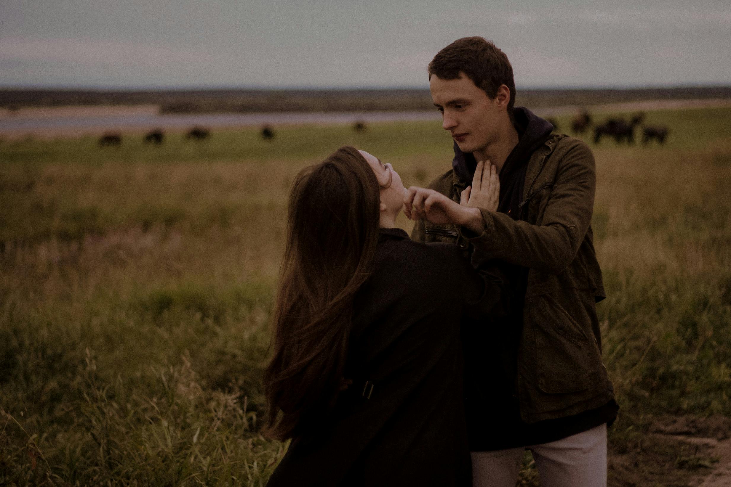 Photograph of a Man Touching a Woman's Face · Free Stock Photo