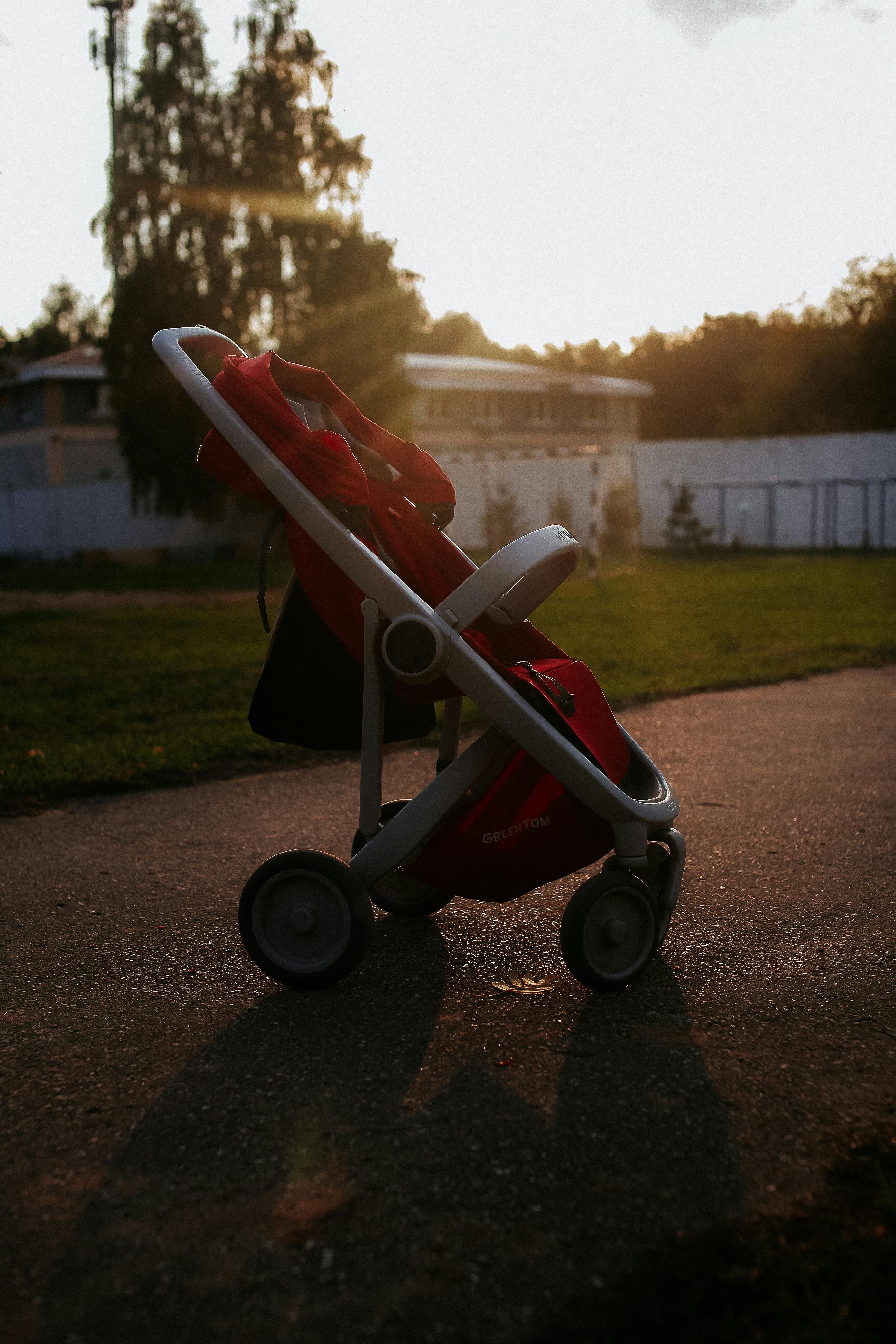 Baby Stroller on a Paved Pathway · Free Stock Photo