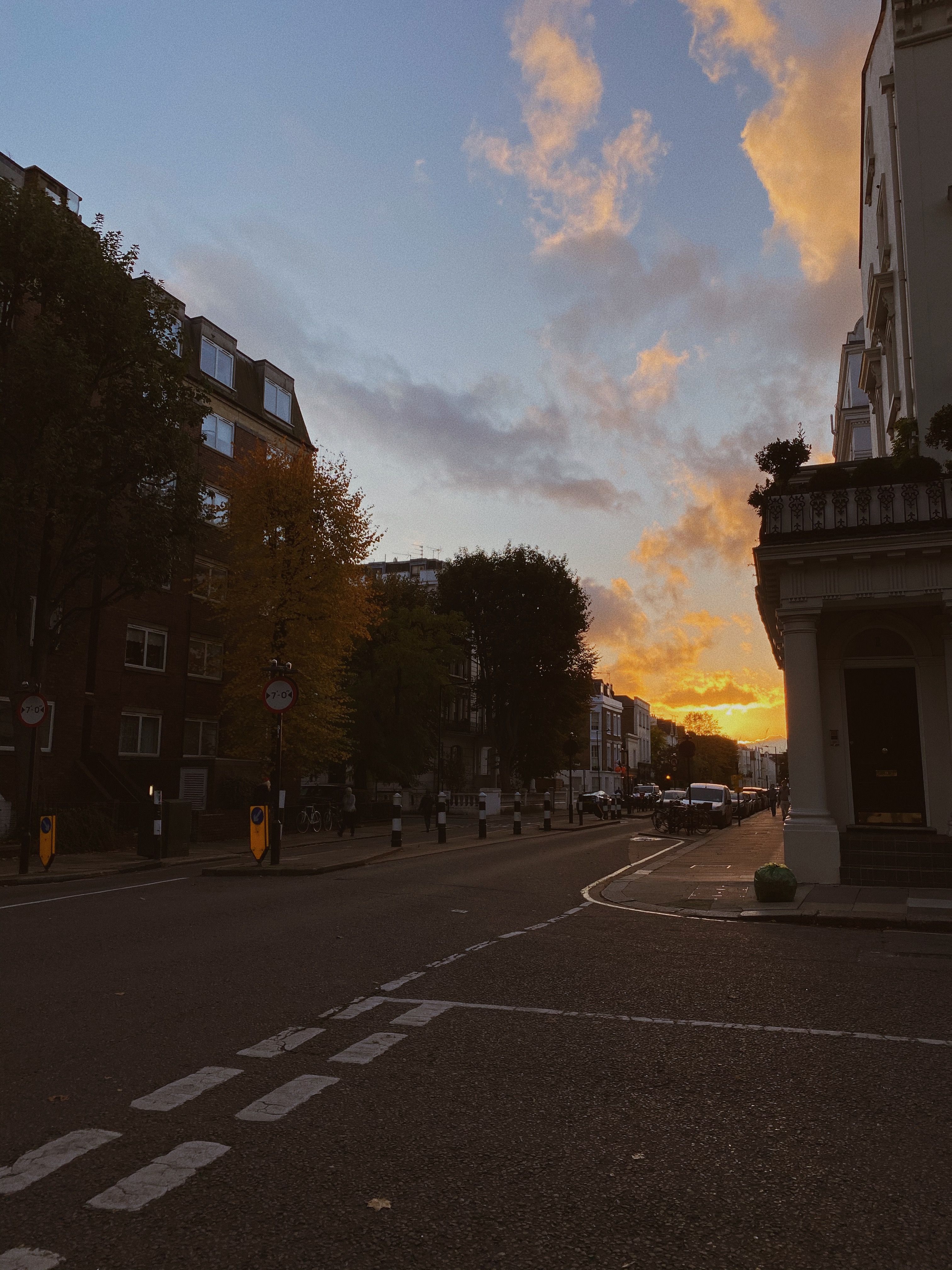 Scenic View of the Street During Sunset · Free Stock Photo