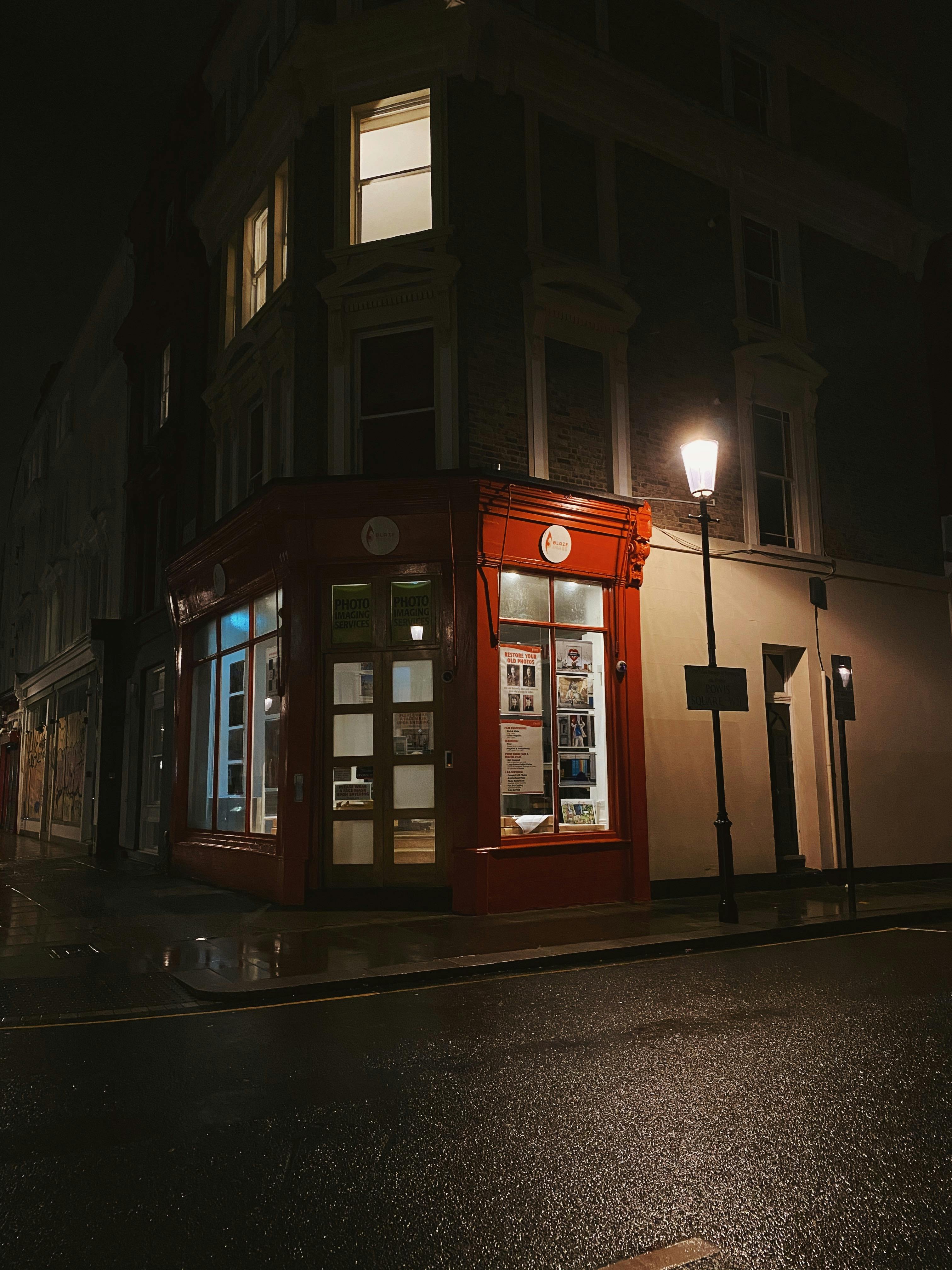 Illuminated Building at Night · Free Stock Photo