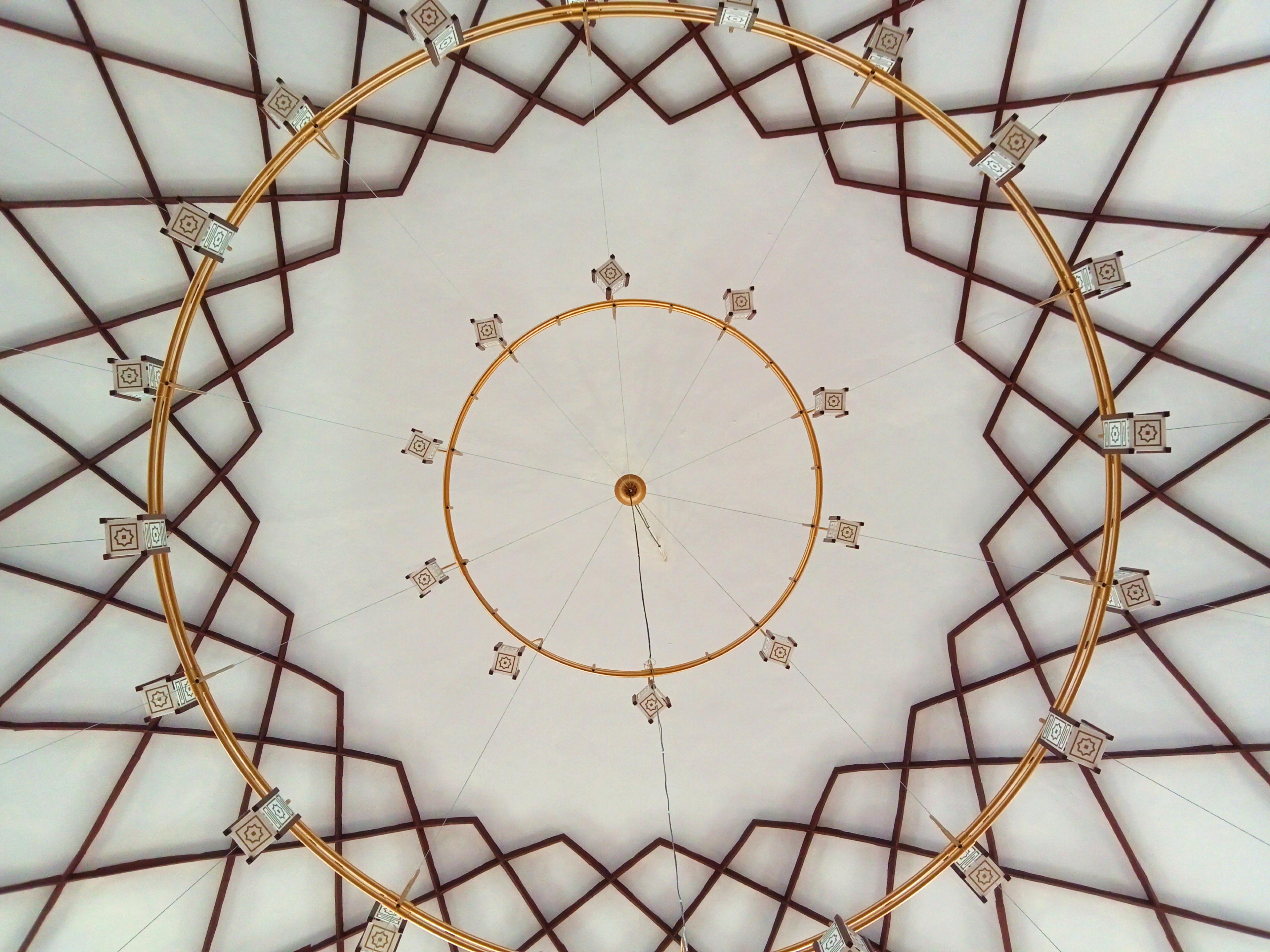 Low-Angle Shot of a White Concrete Dome Ceiling · Free Stock Photo