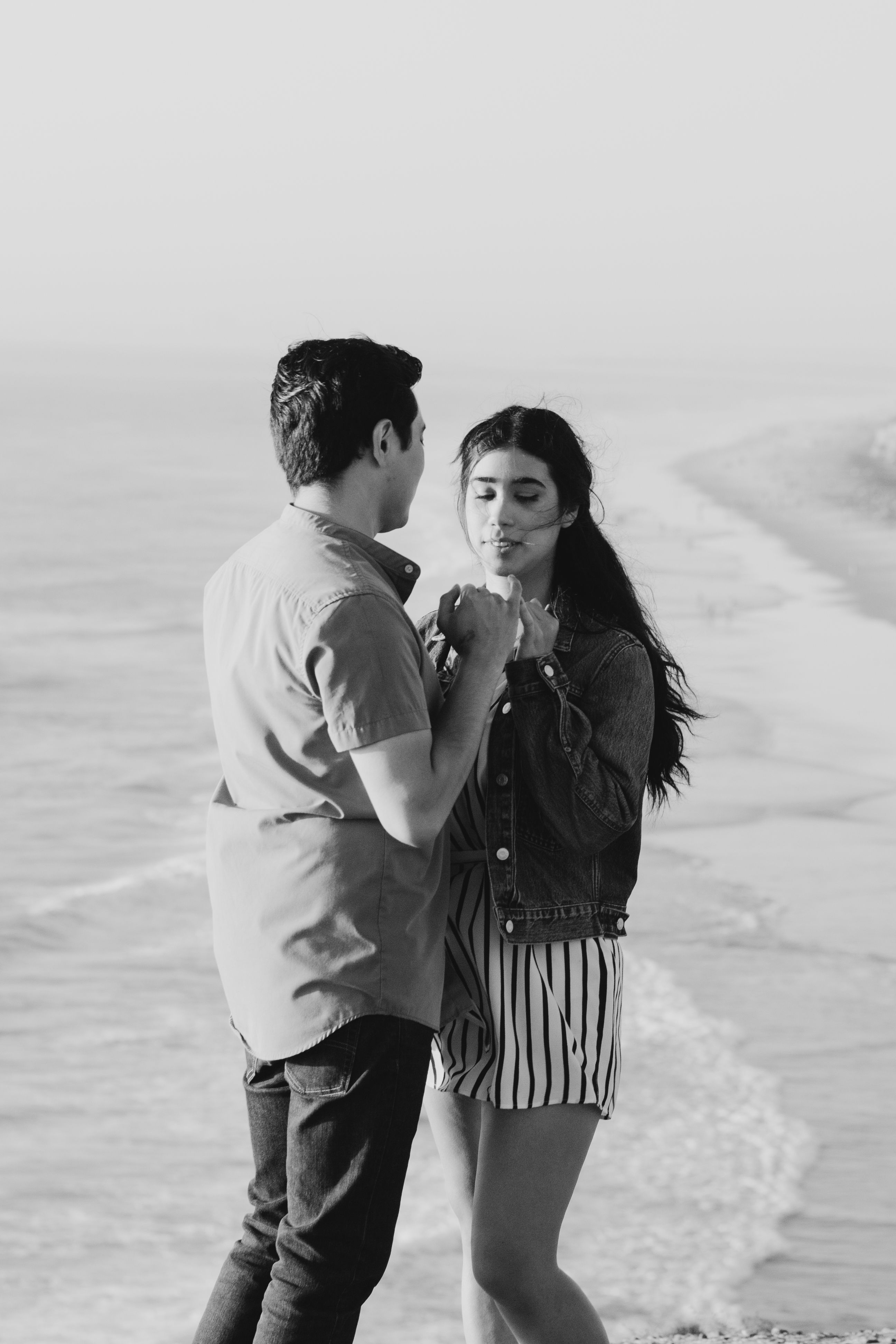 Monochrome Photo of an Intimate Couple · Free Stock Photo