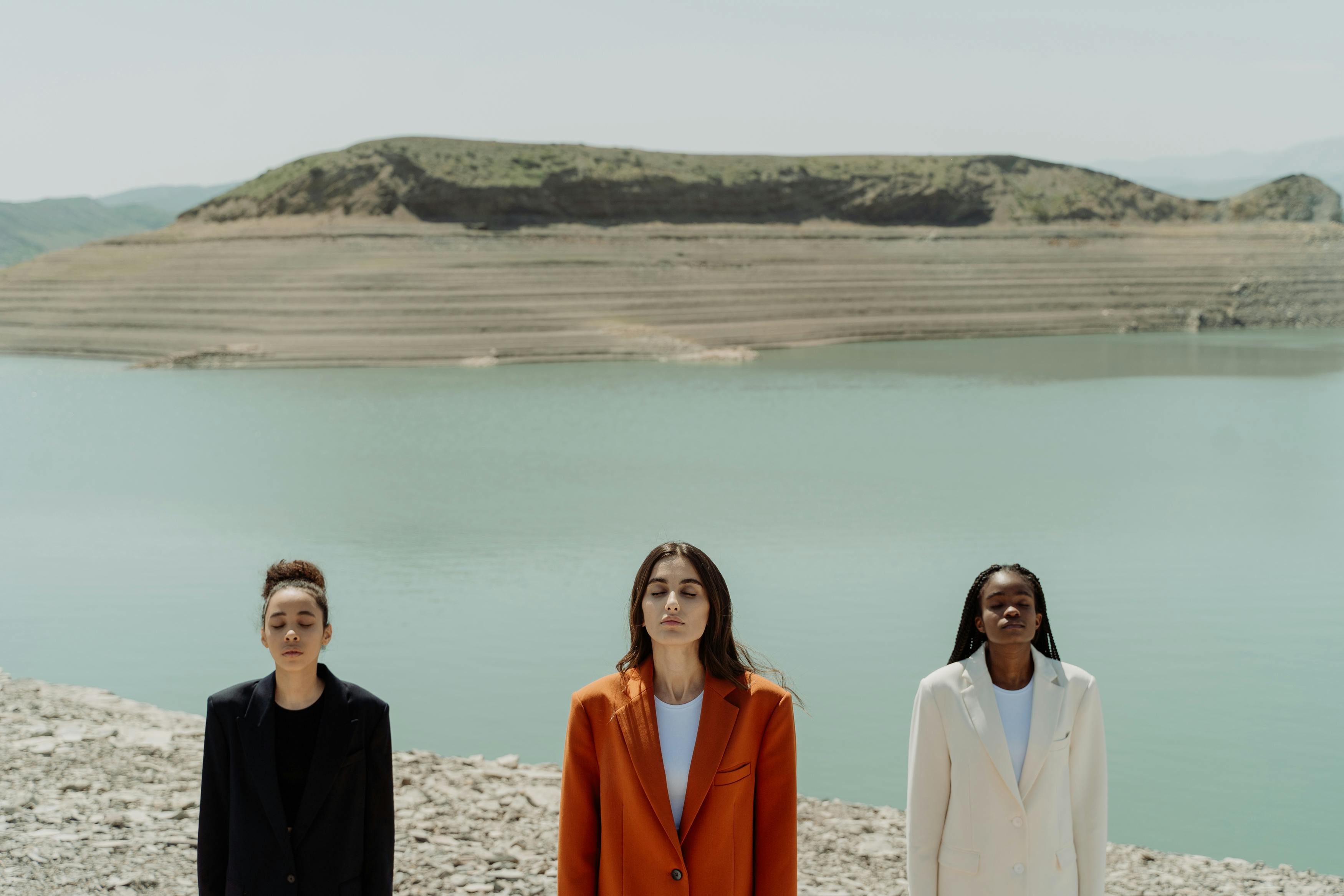 Women Standing Beside the Lake · Free Stock Photo