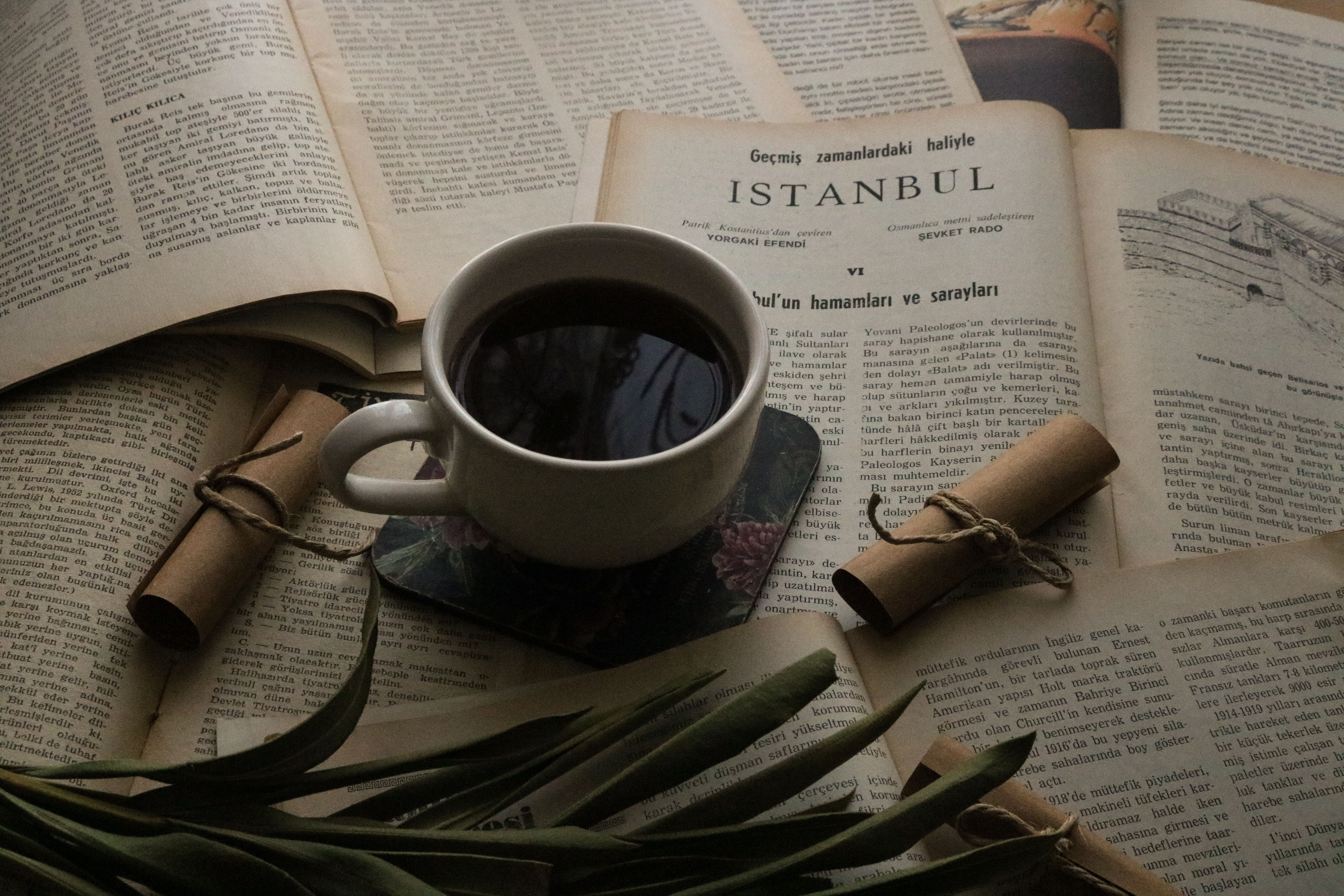 A Cup of Coffee and Books · Free Stock Photo