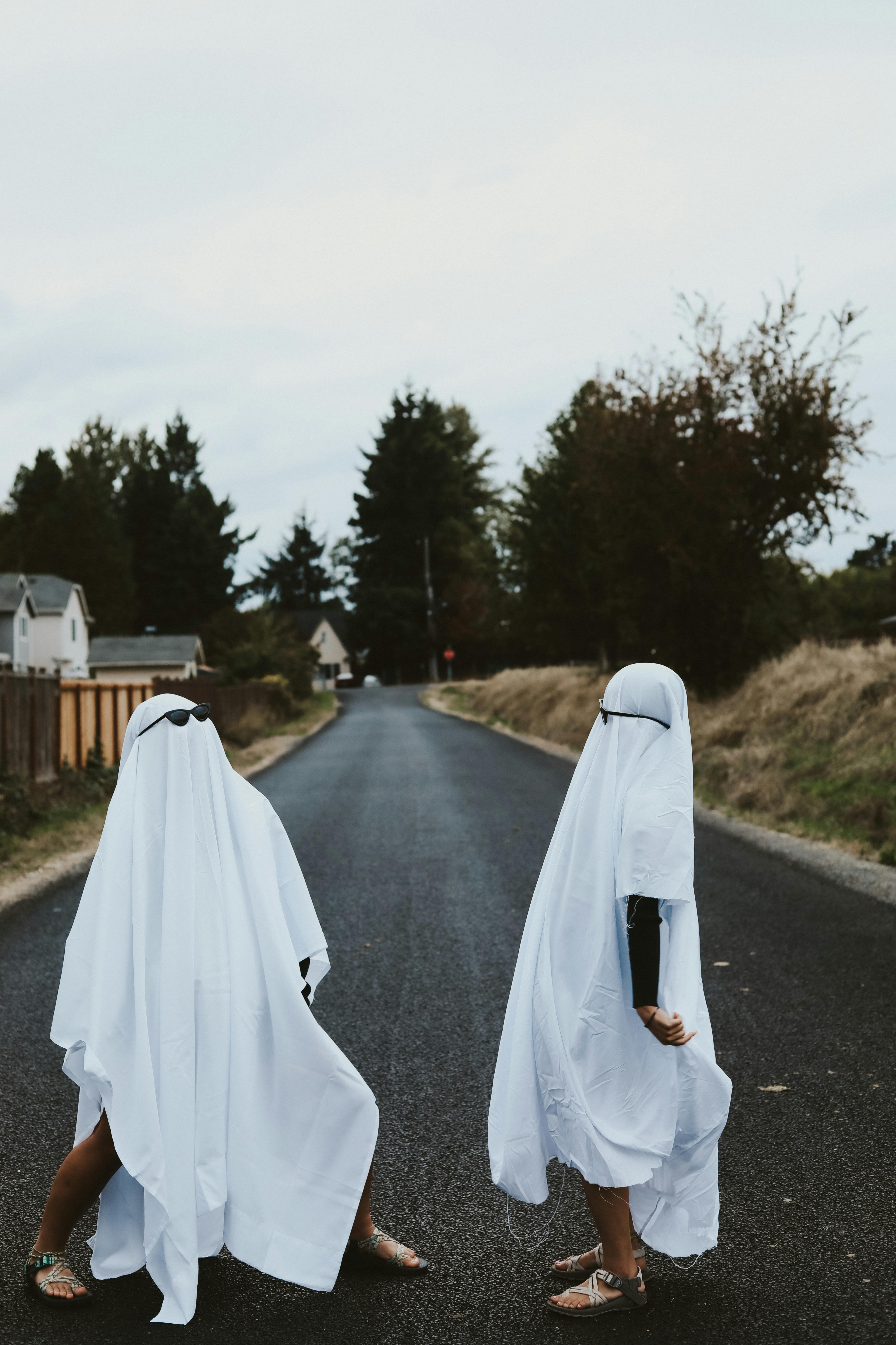 A Ghost Hiding Behind a Tree · Free Stock Photo