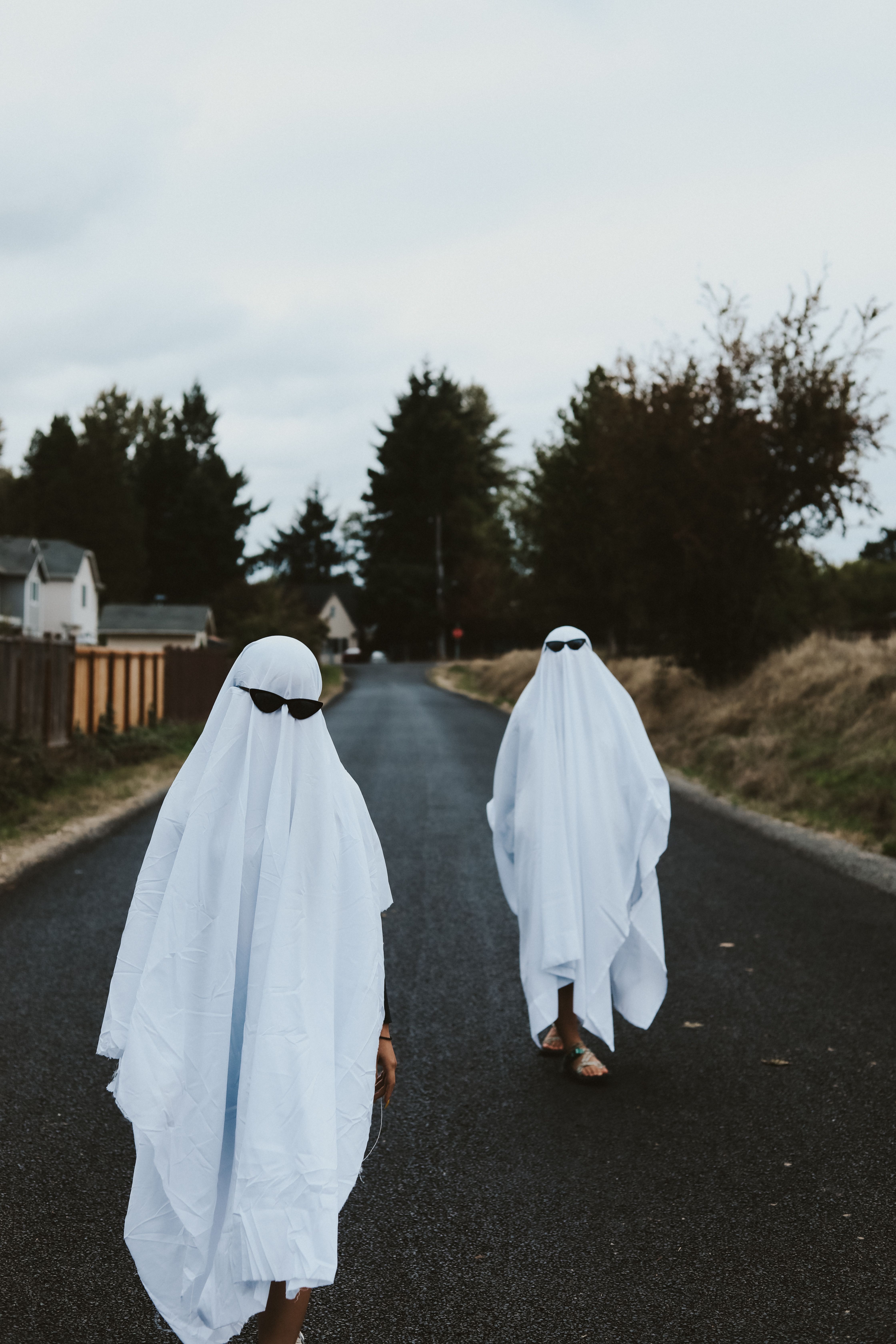 Person in Checkered Fabric Dressed as Ghost with Sunglasses · Free ...