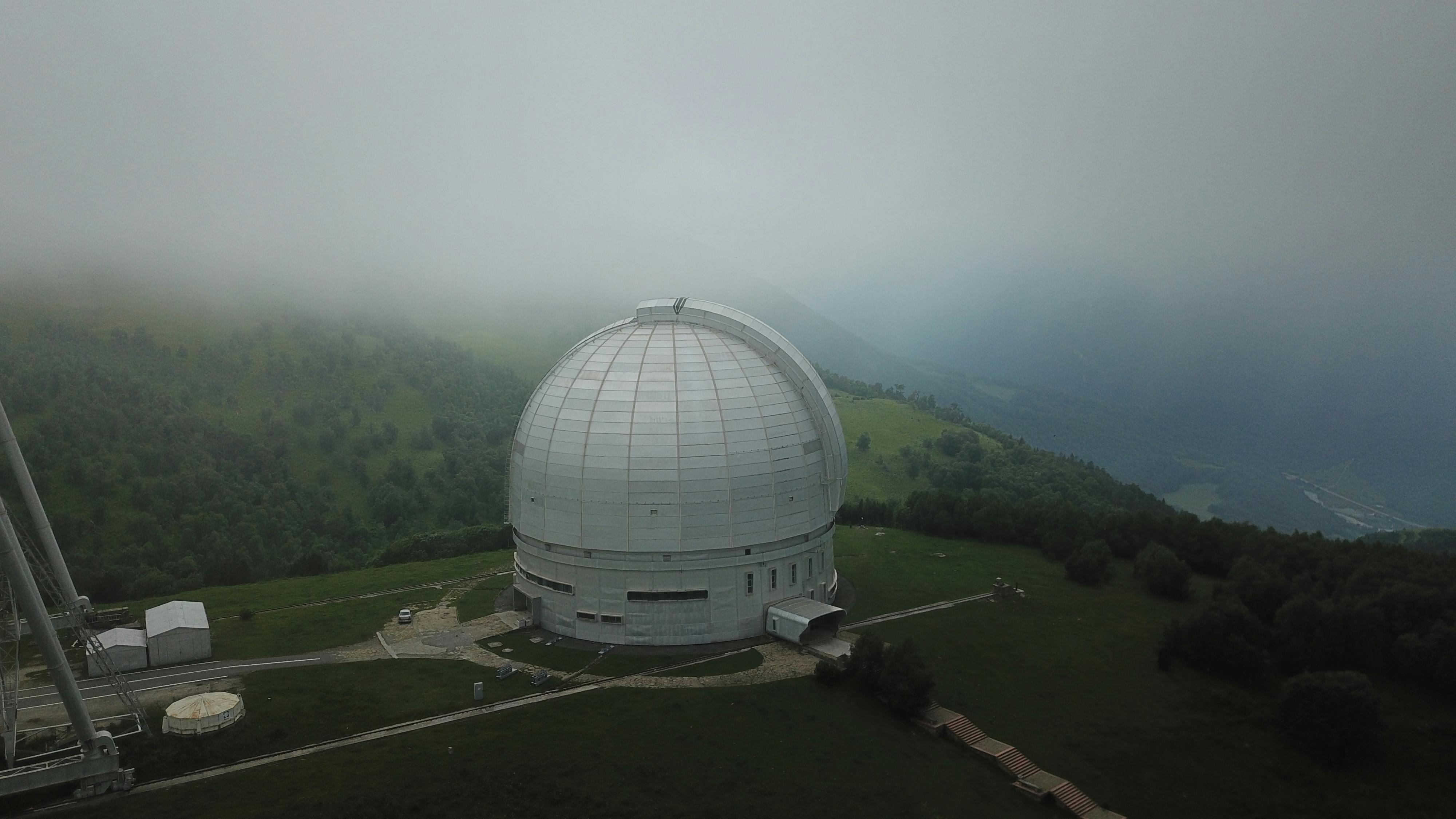 Aerial View of Circular Dome of Observatory · Free Stock Photo