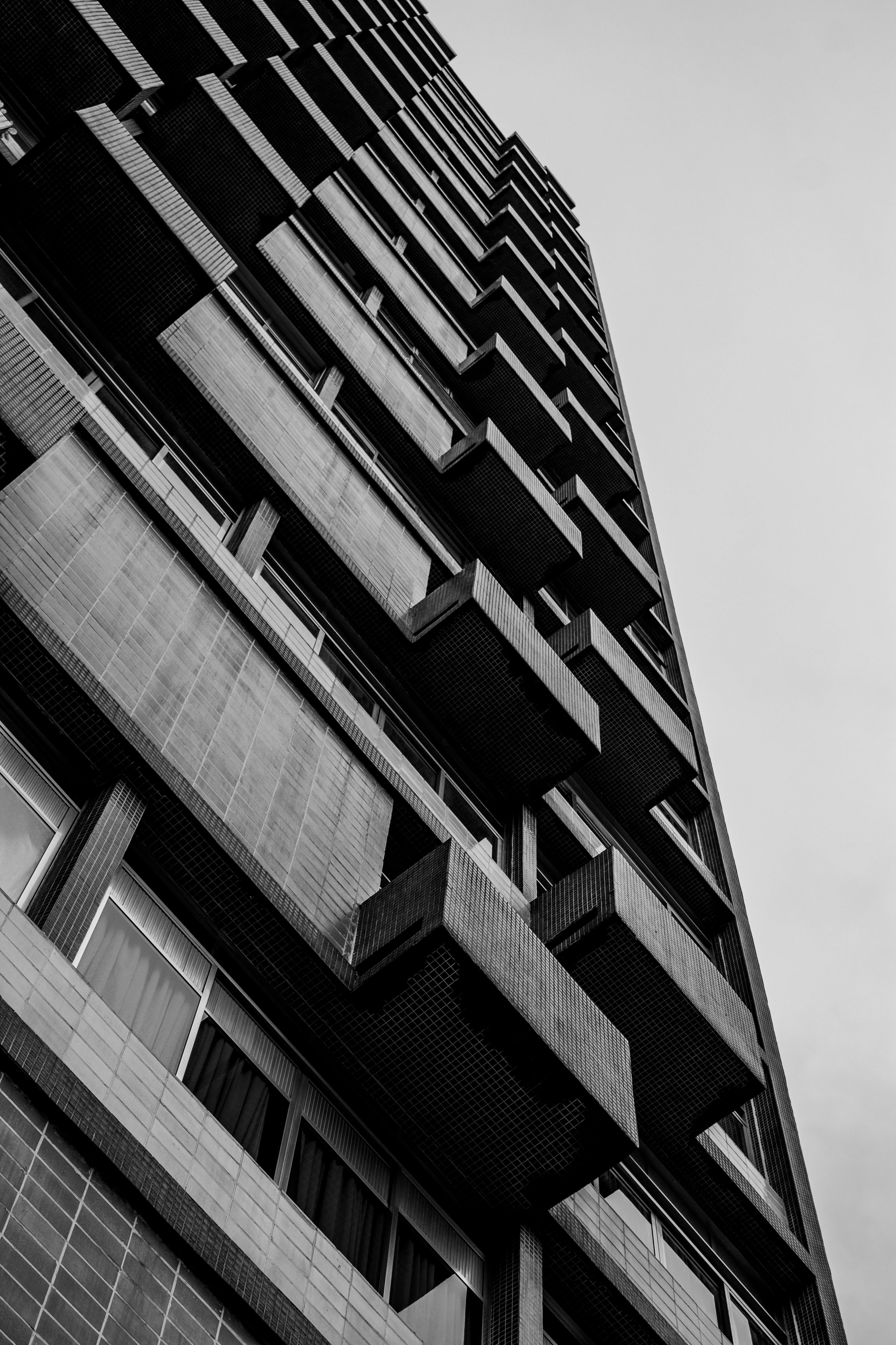 Grayscale Photo Of Building · Free Stock Photo