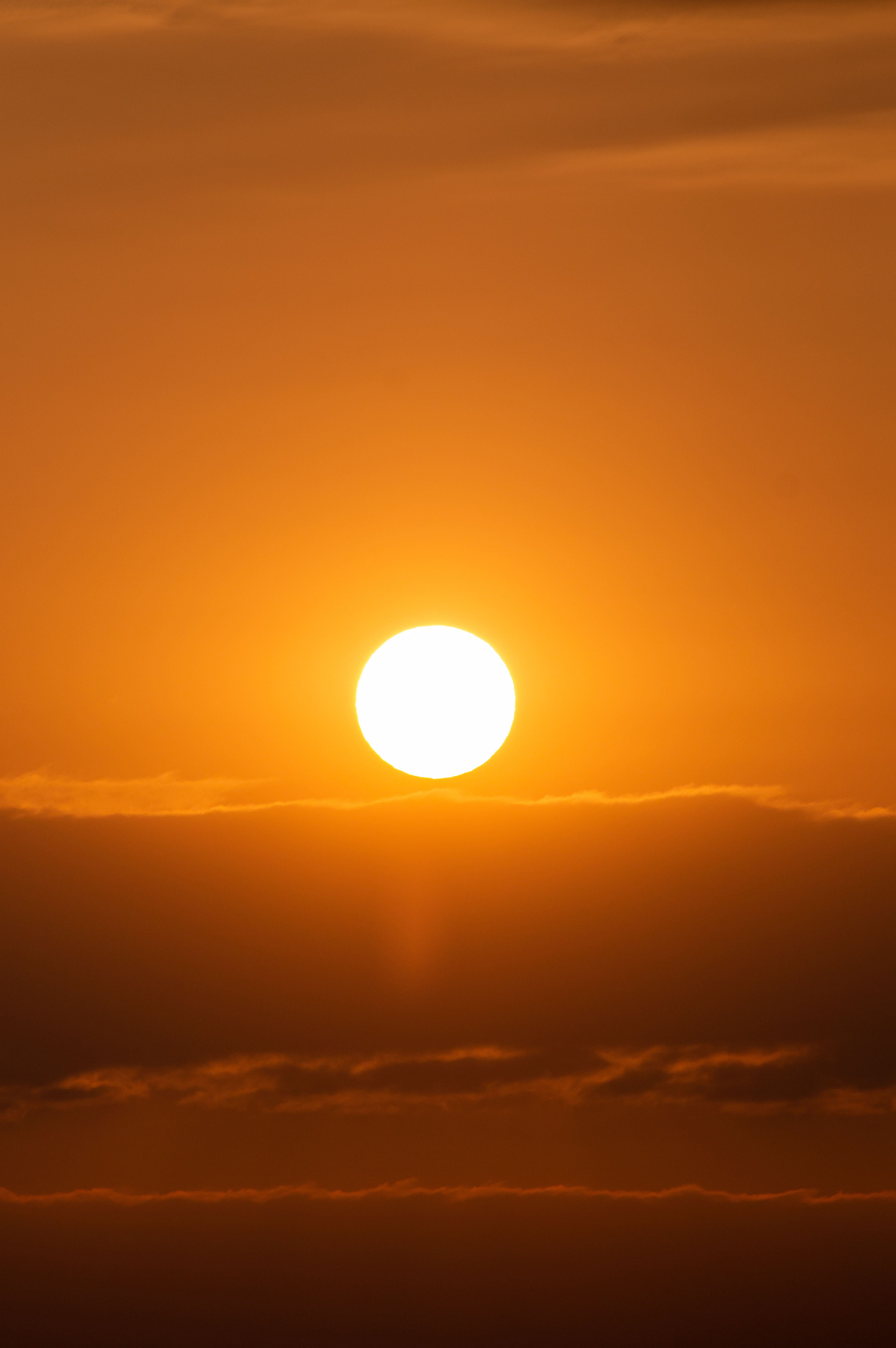Sun Setting over the Horizon · Free Stock Photo