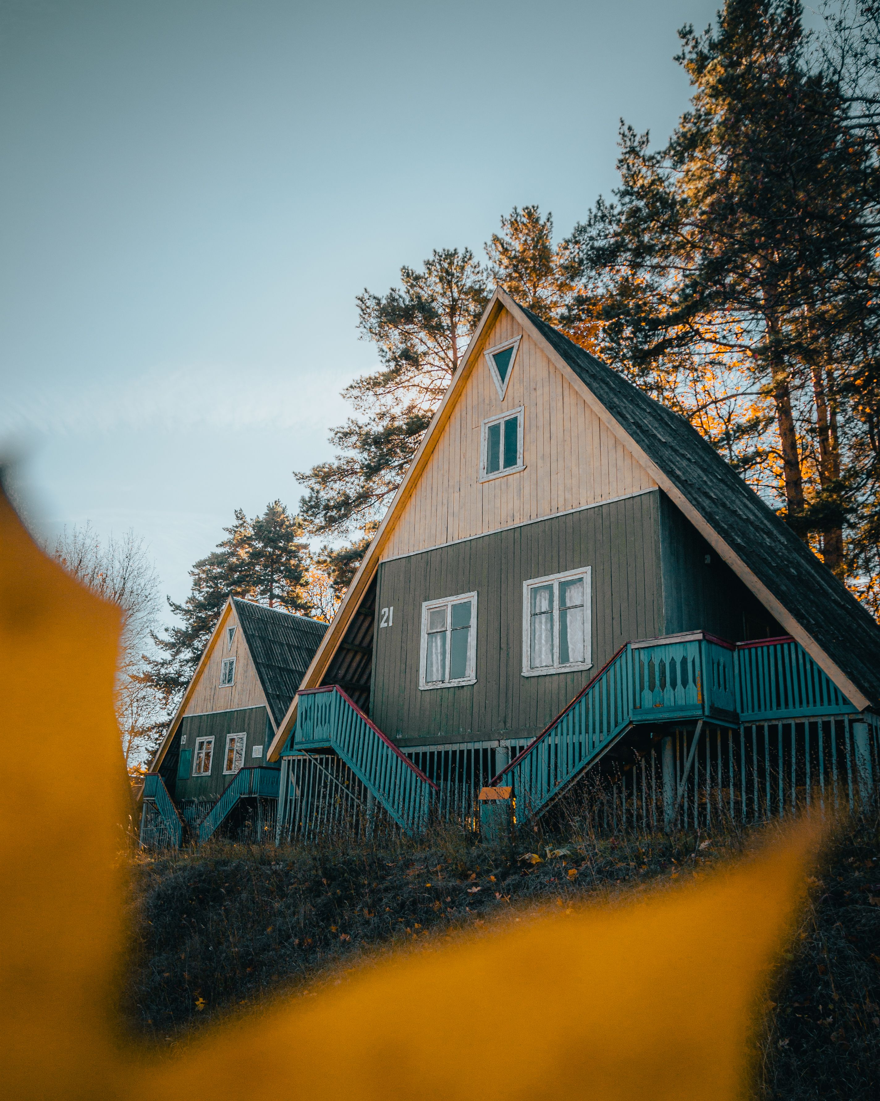 Wooden House with Triangular Roof · Free Stock Photo