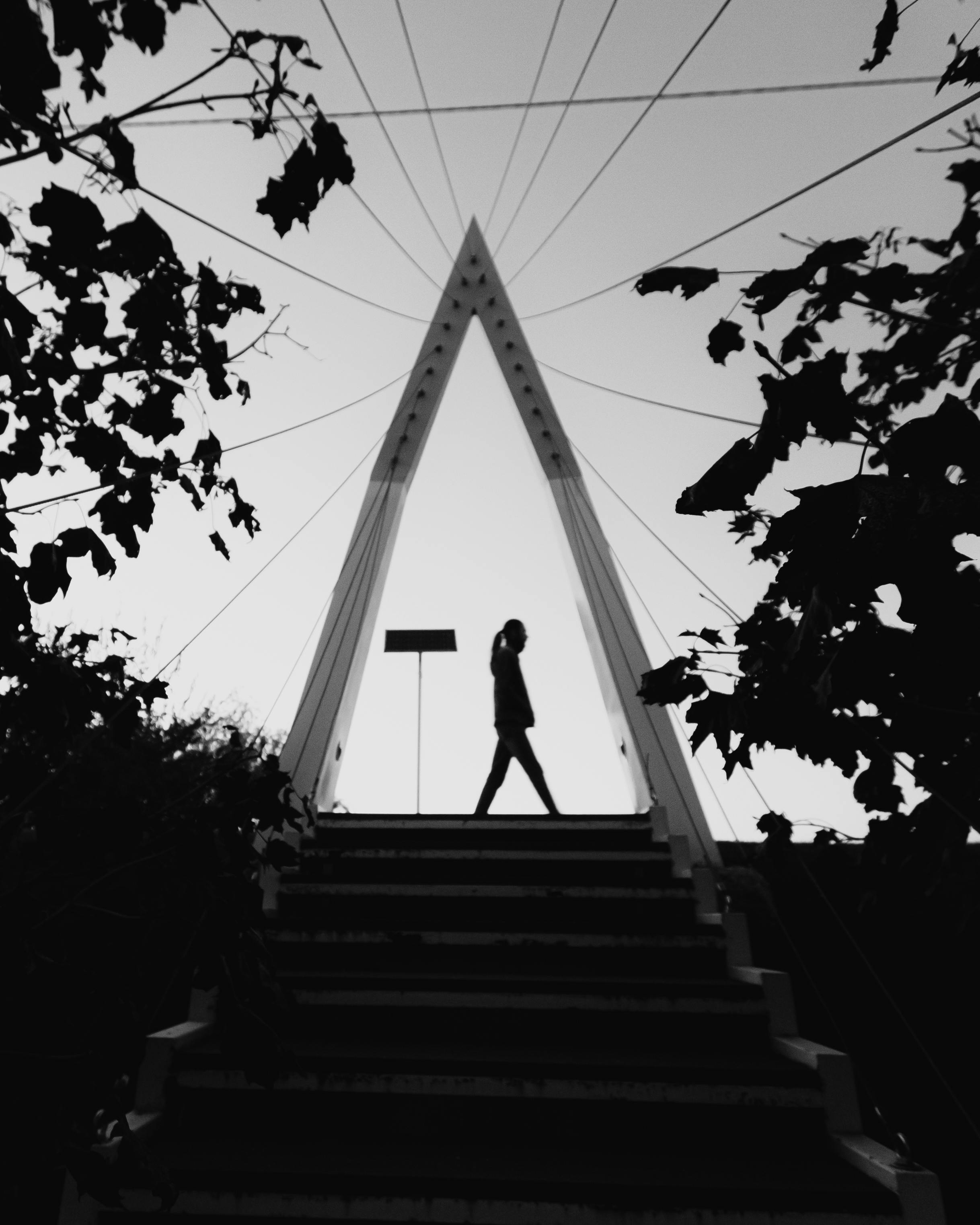 Woman Walking Pass Stairway · Free Stock Photo