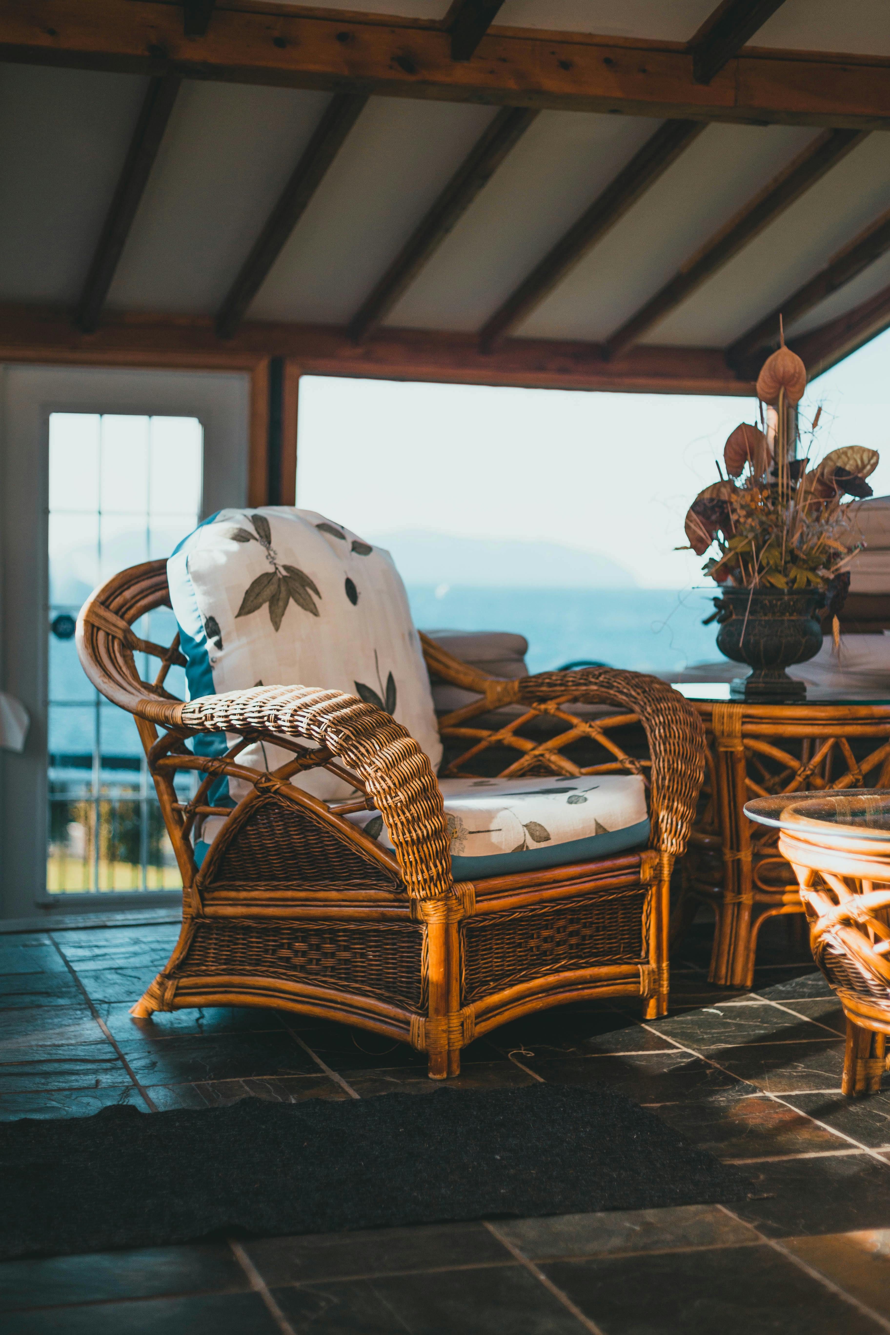 Mirror Behind A Rustic Bench and Table · Free Stock Photo