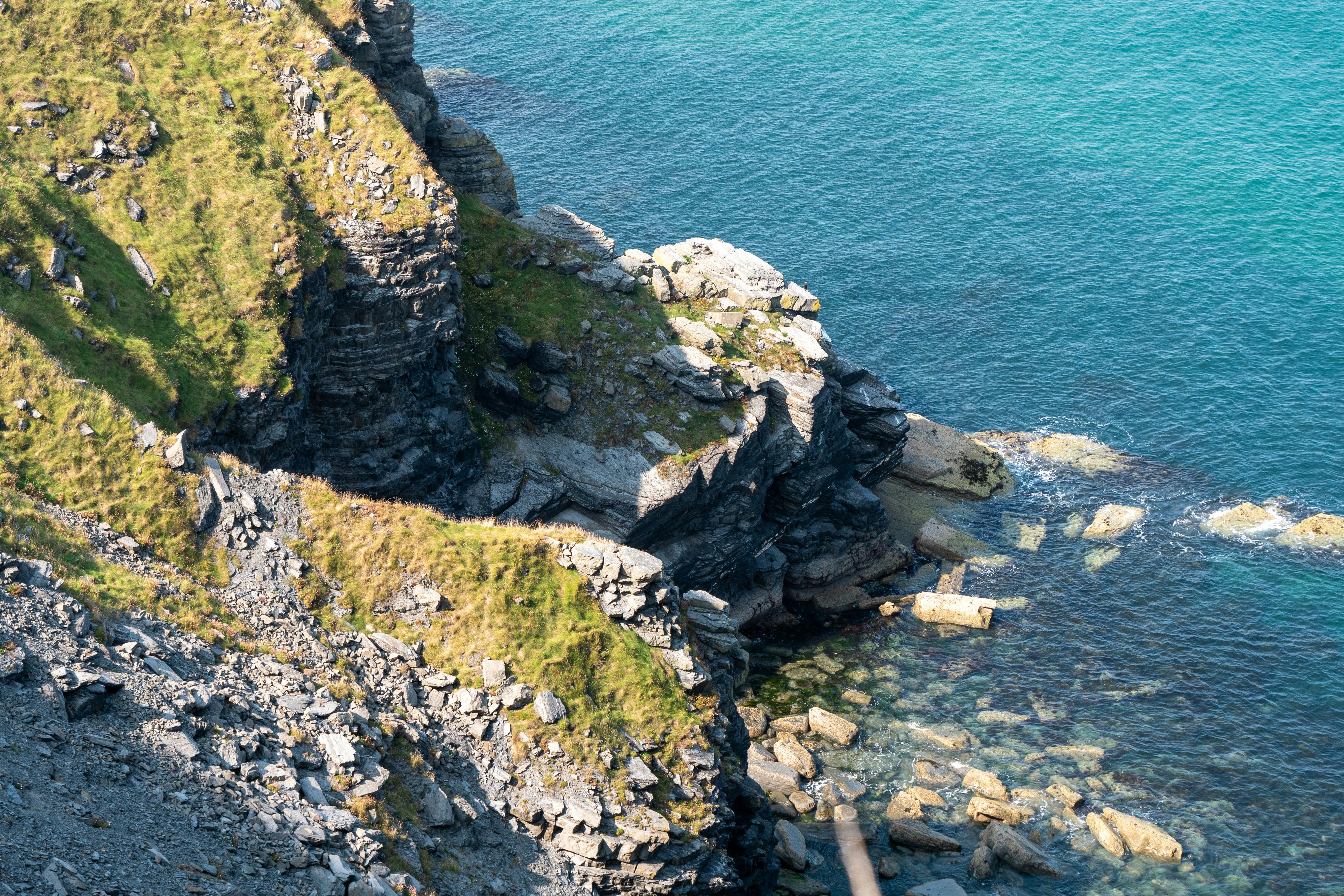 Photo of a Rocky Cliff Near the Ocean · Free Stock Photo