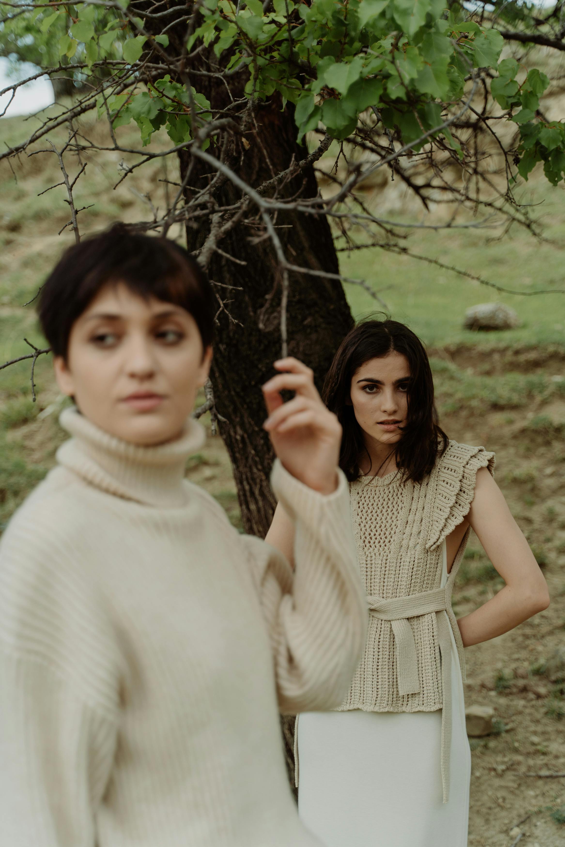 Stylish Women in Beige Colored Clothing · Free Stock Photo