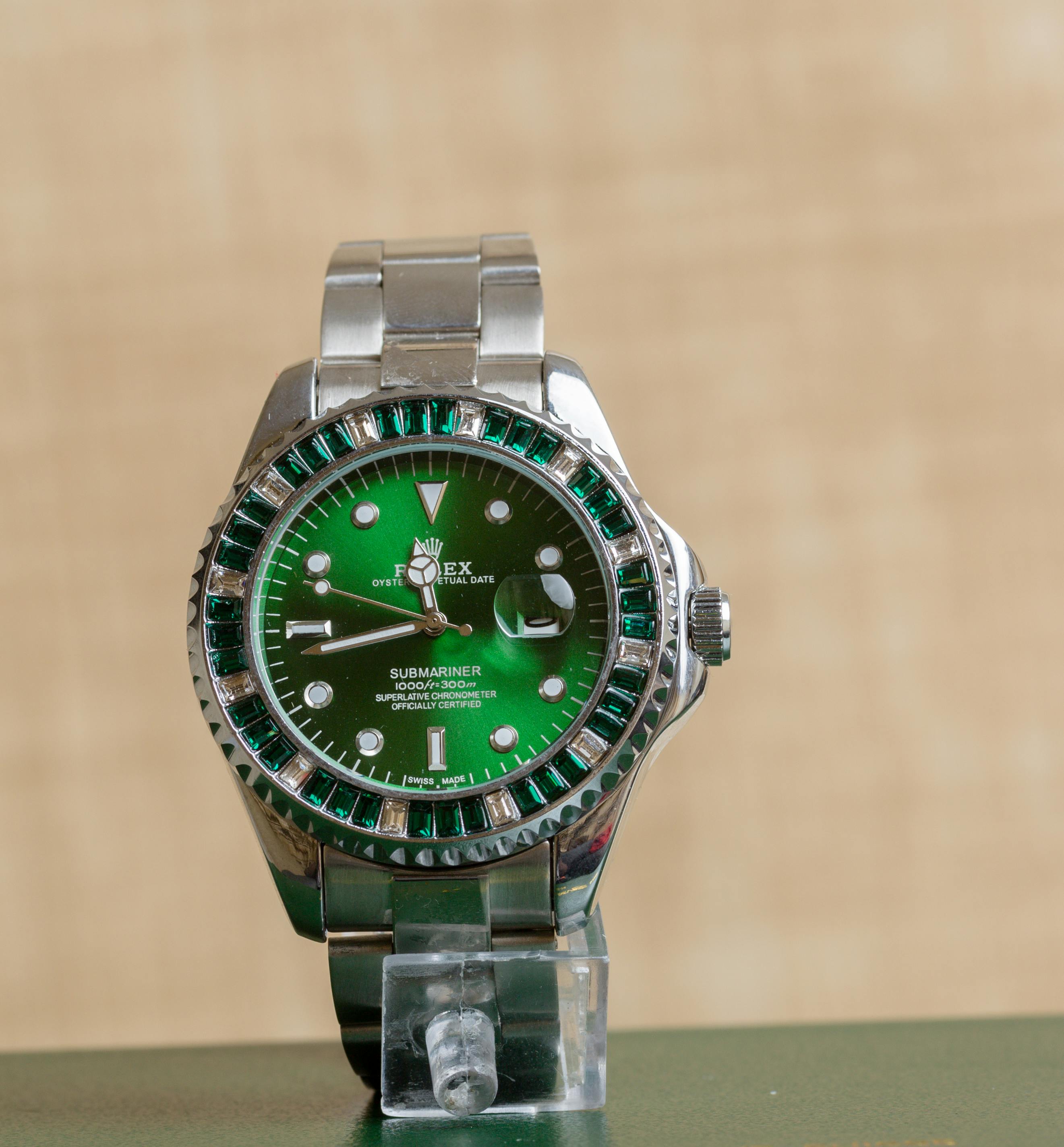 Silver-colored Rolex Analog Watch · Free Stock Photo