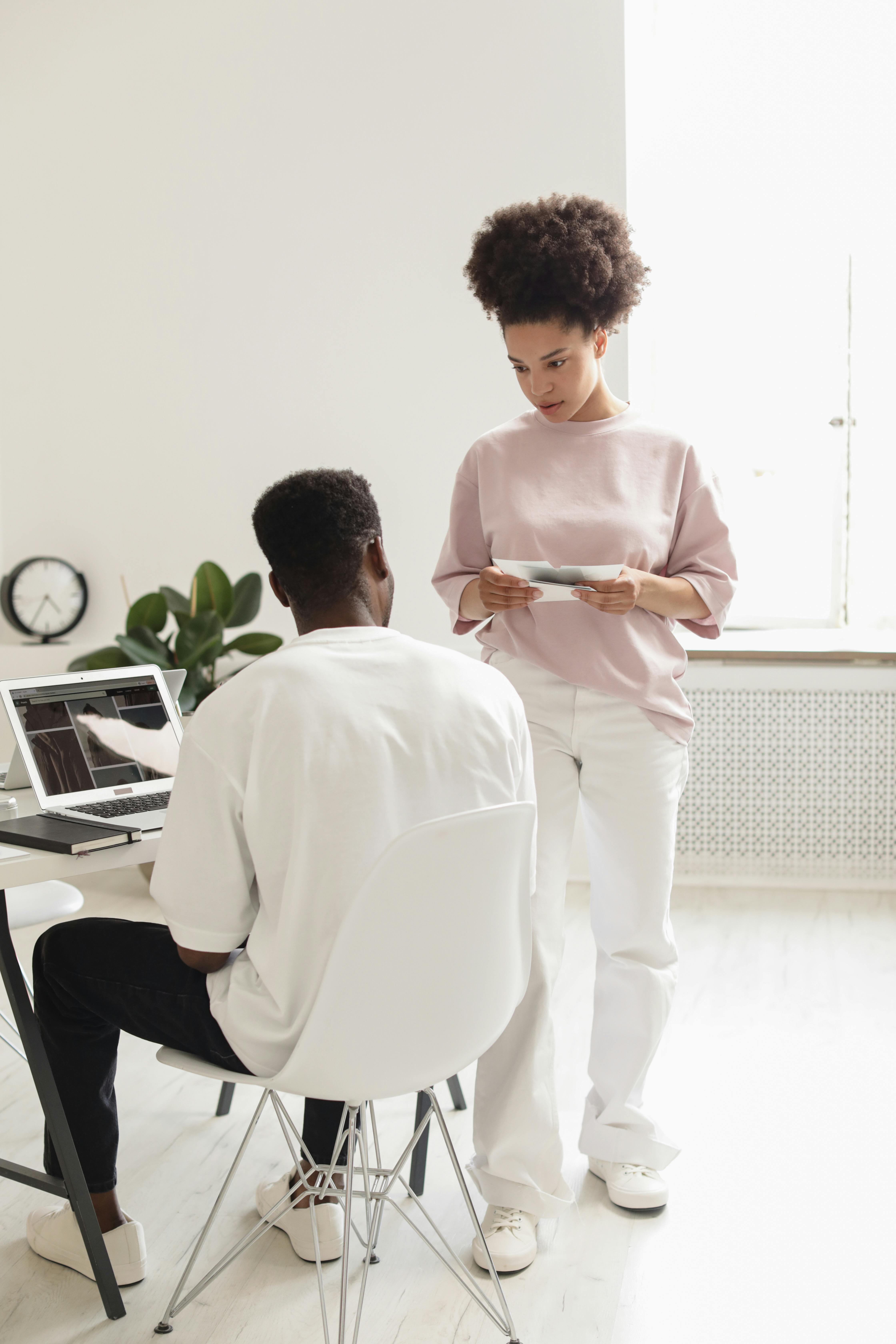 Man Pointing at Computer Display · Free Stock Photo