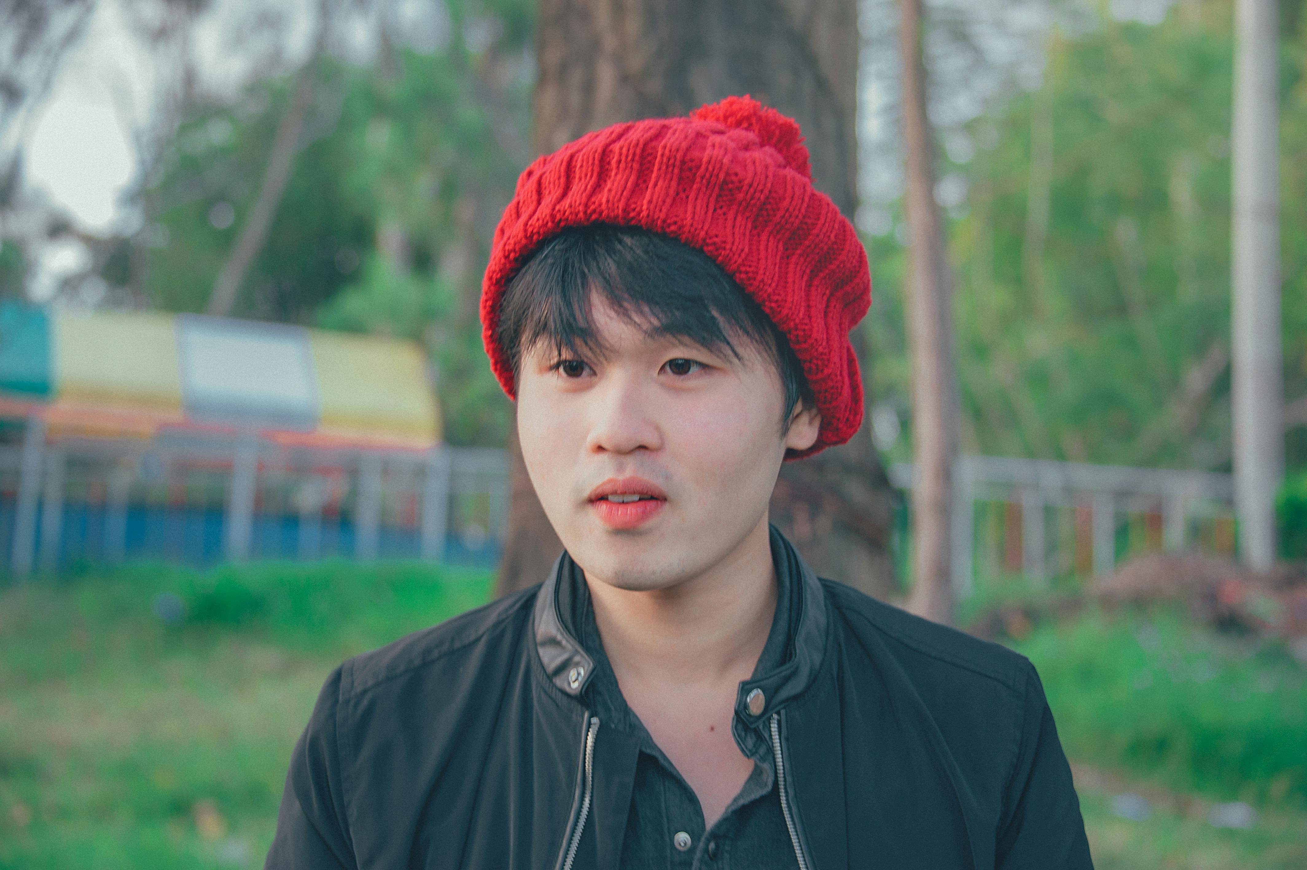 Man Wearing Red Knit Cap · Free Stock Photo