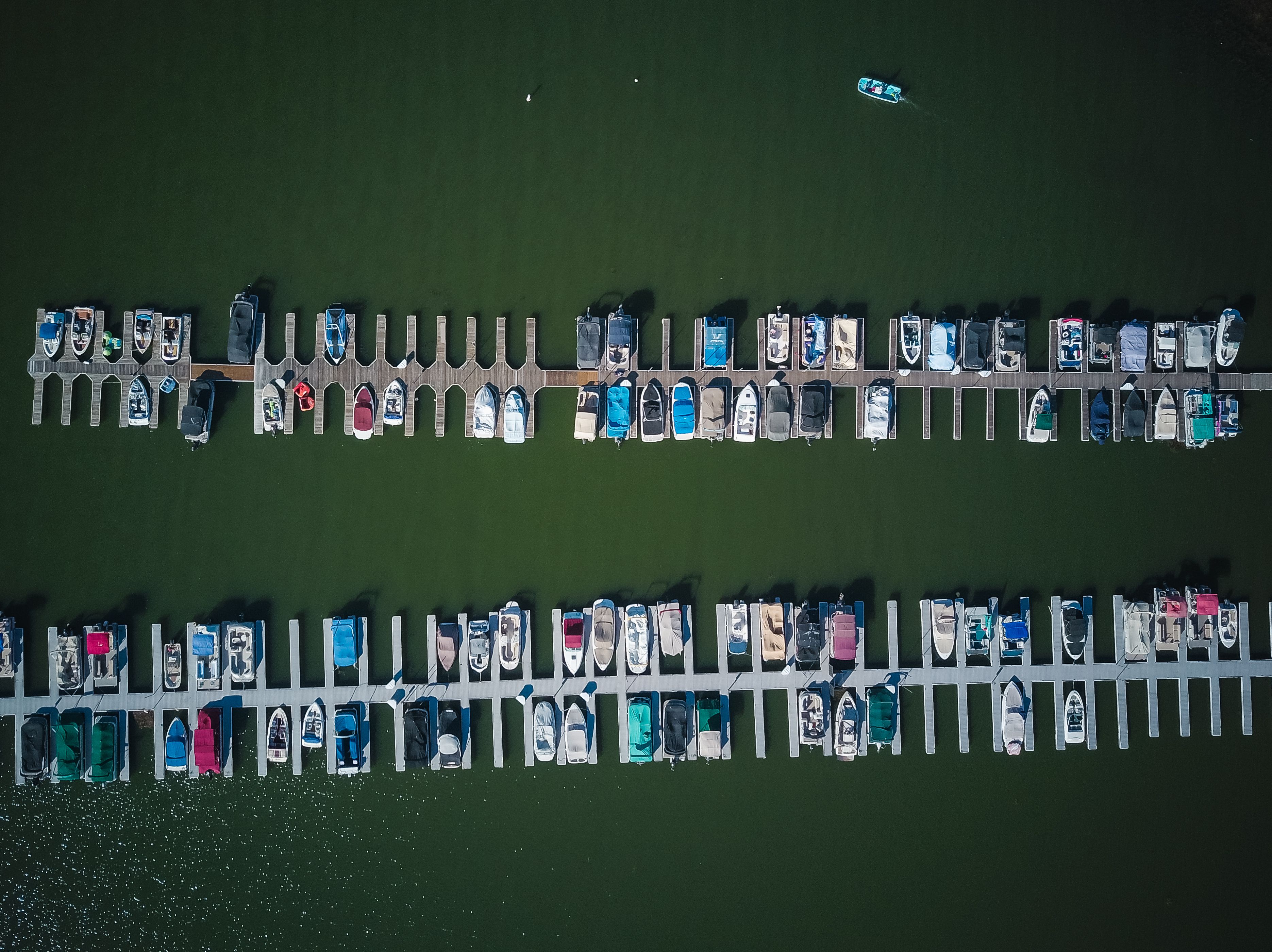 Aerial View of Boats on Sea · Free Stock Photo