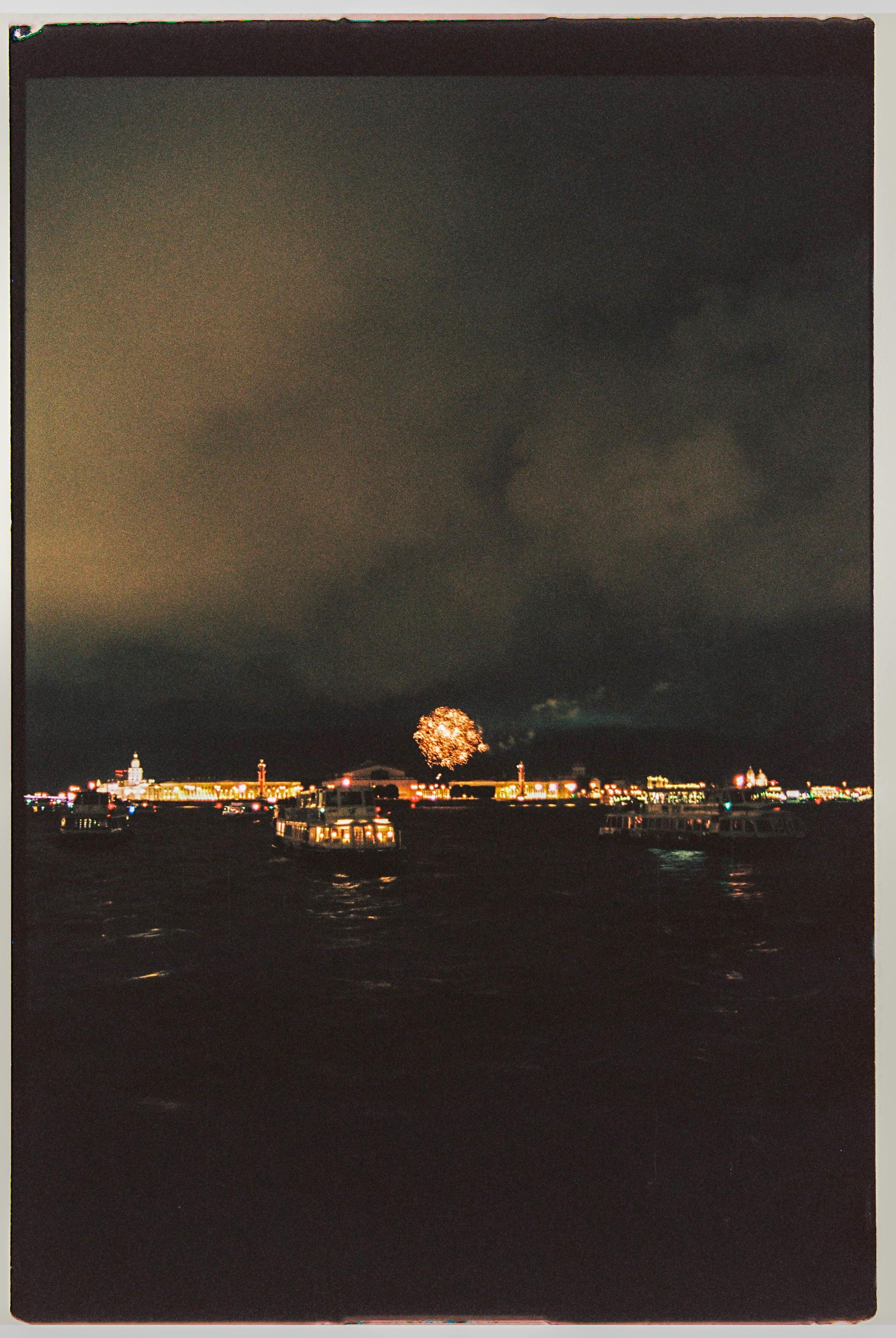 Illuminated Ships and Boats in Harbour at Night · Free Stock Photo