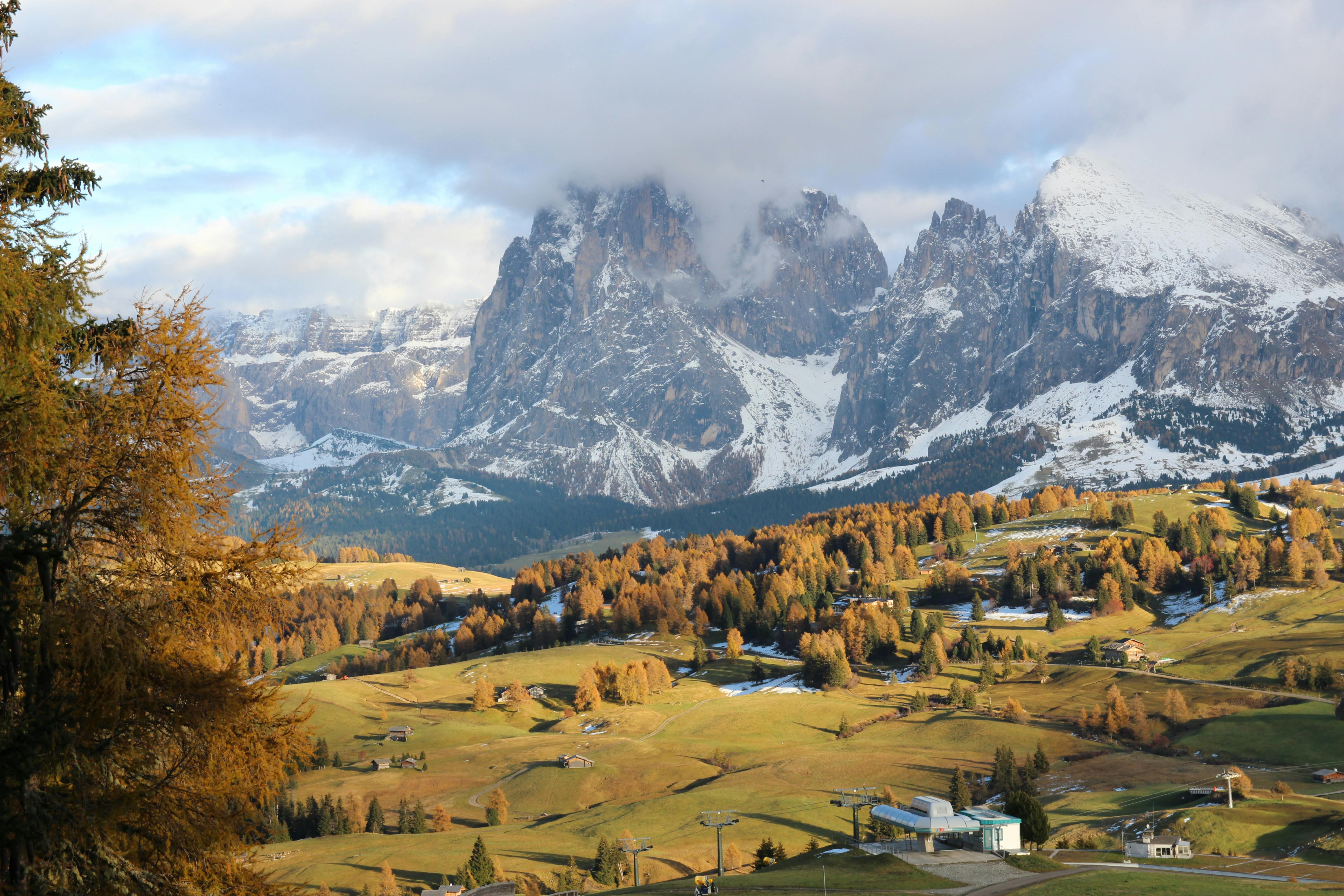 Grassland with View of Rocky Mountains · Free Stock Photo