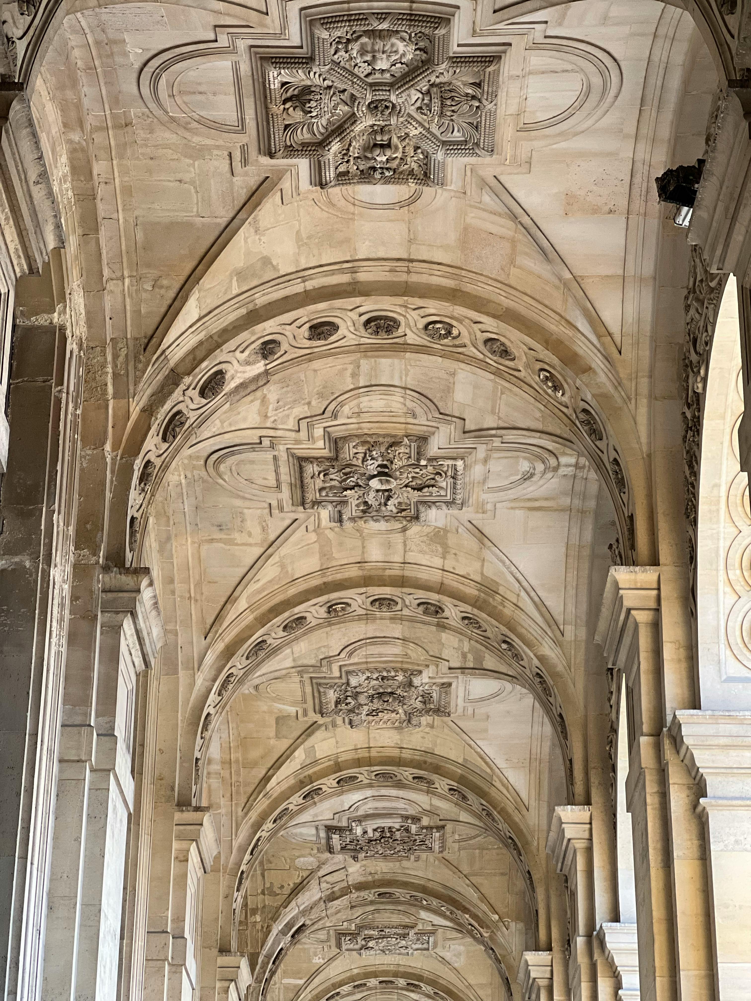 Ceiling of a Beige Building · Free Stock Photo