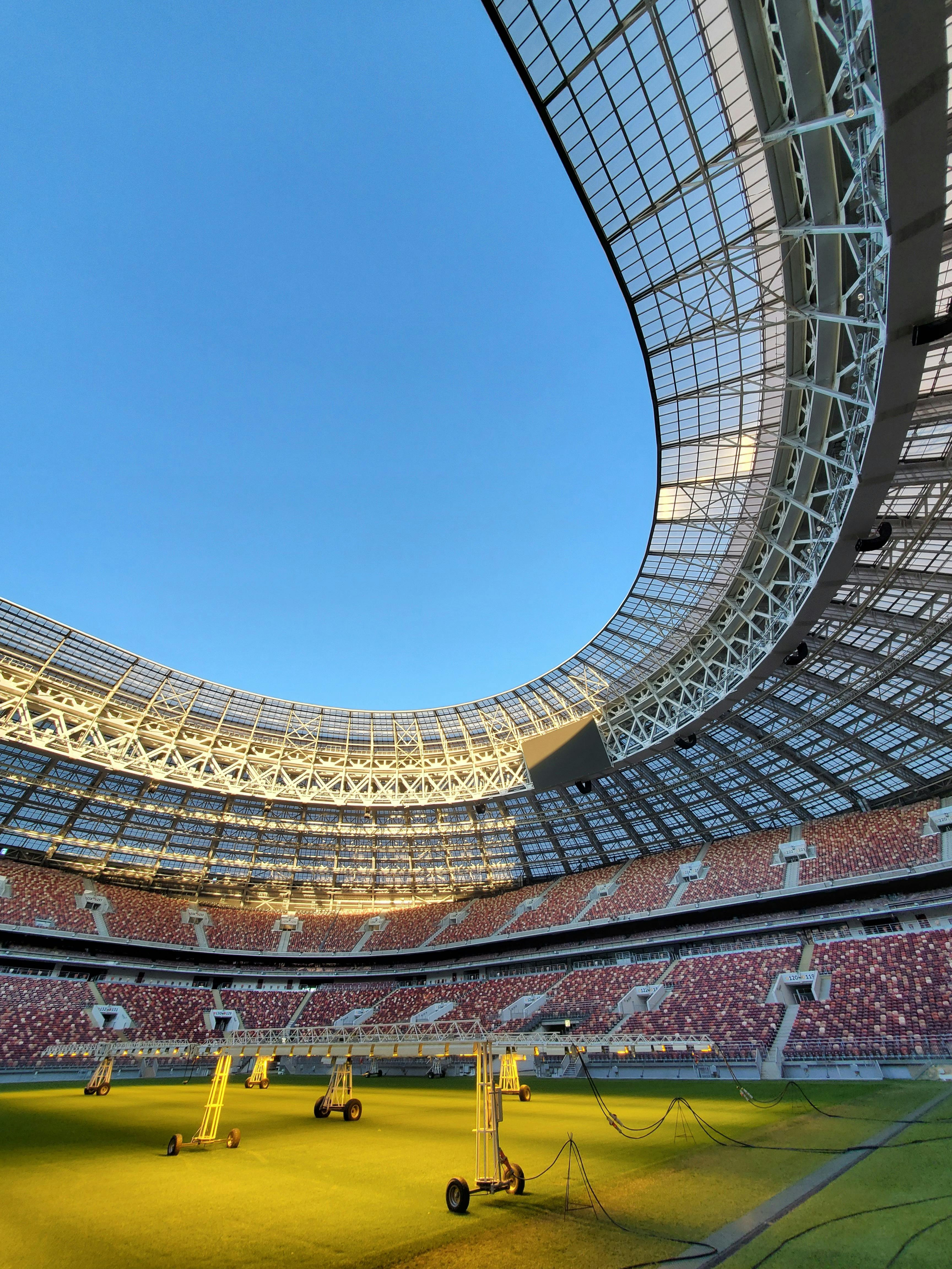Clear Sky over Stadium · Free Stock Photo