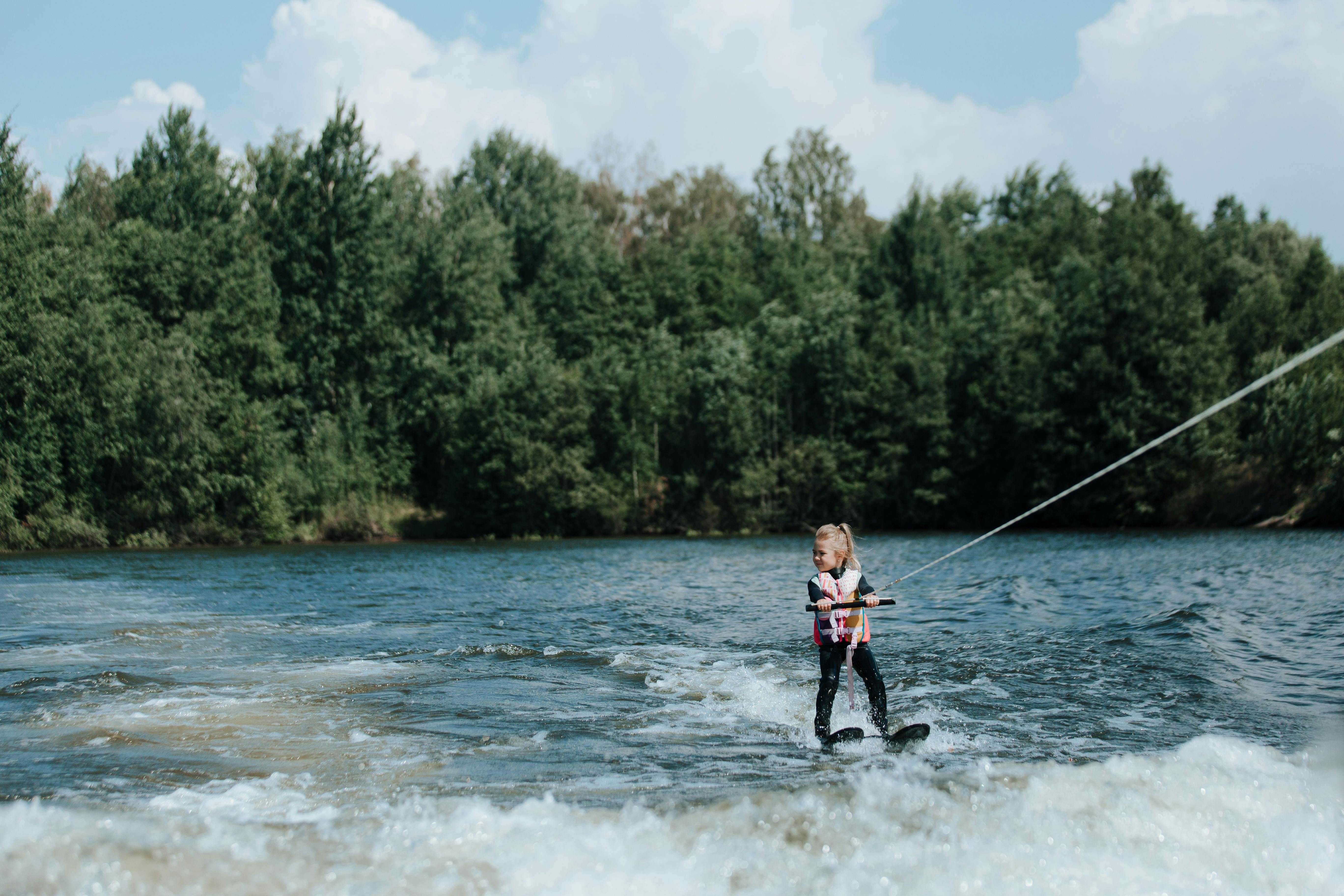 Young Girl Wake Boarding · Free Stock Photo