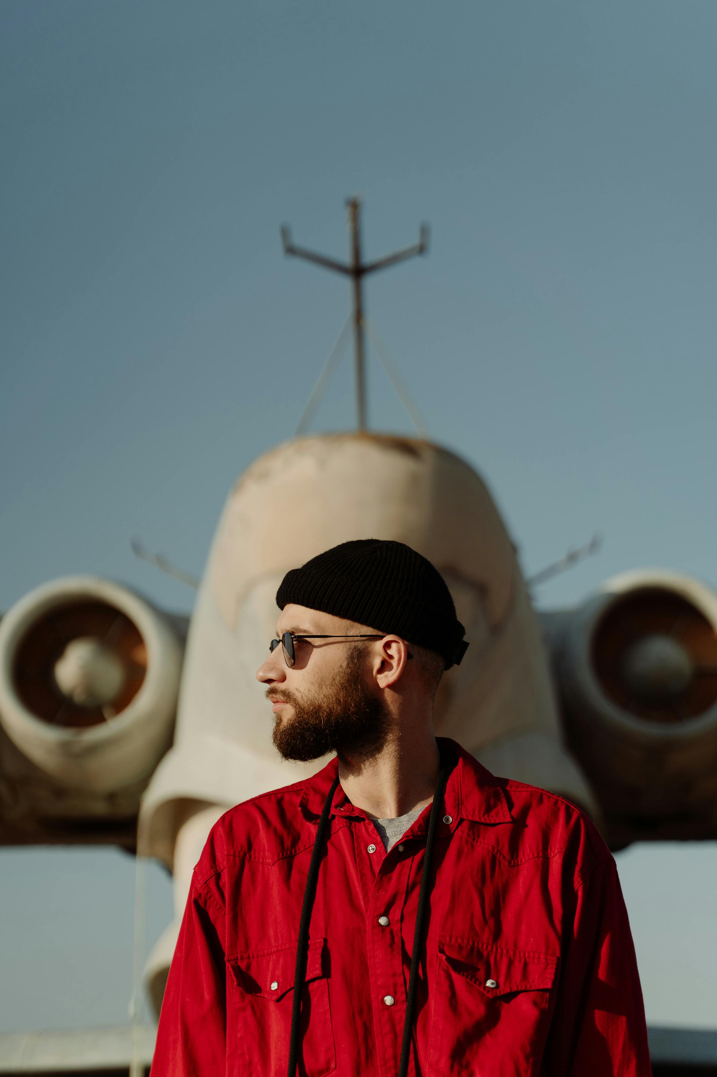 Side View of a Young Man with Moustache · Free Stock Photo