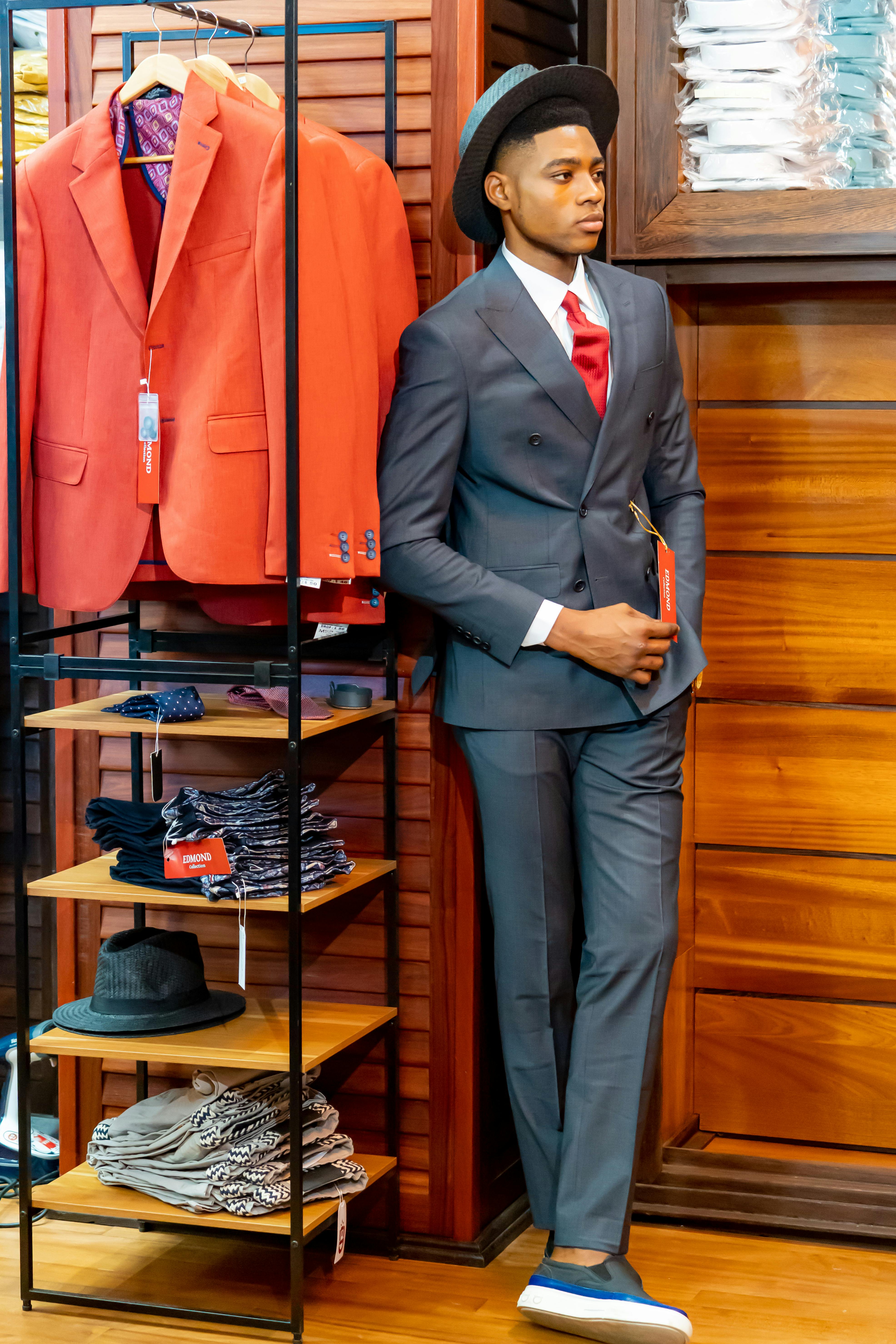 Full Body Shot of a Man Wearing a Gray Suit · Free Stock Photo