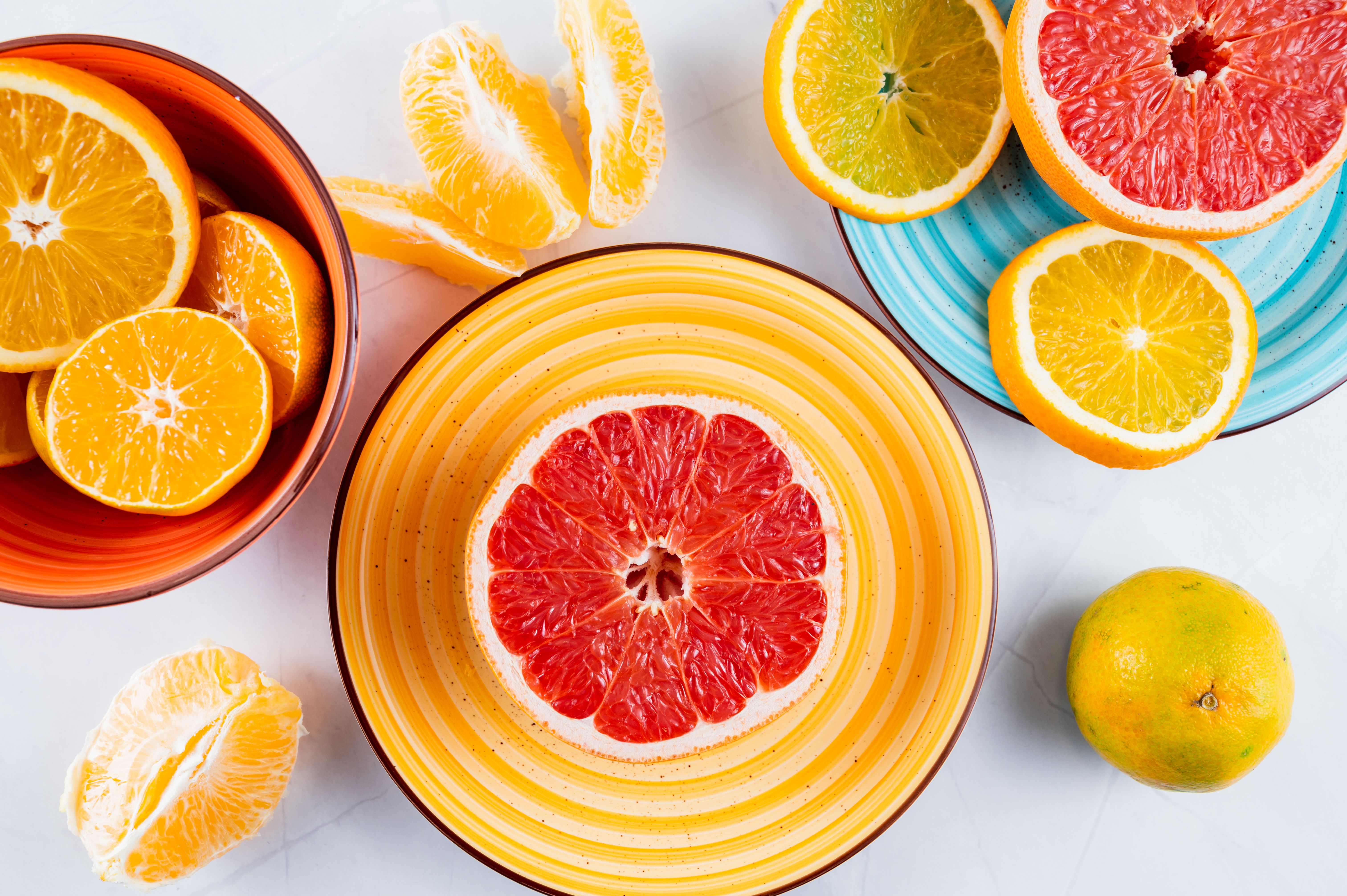 White, Red and Yellow Citrus Fruits · Free Stock Photo