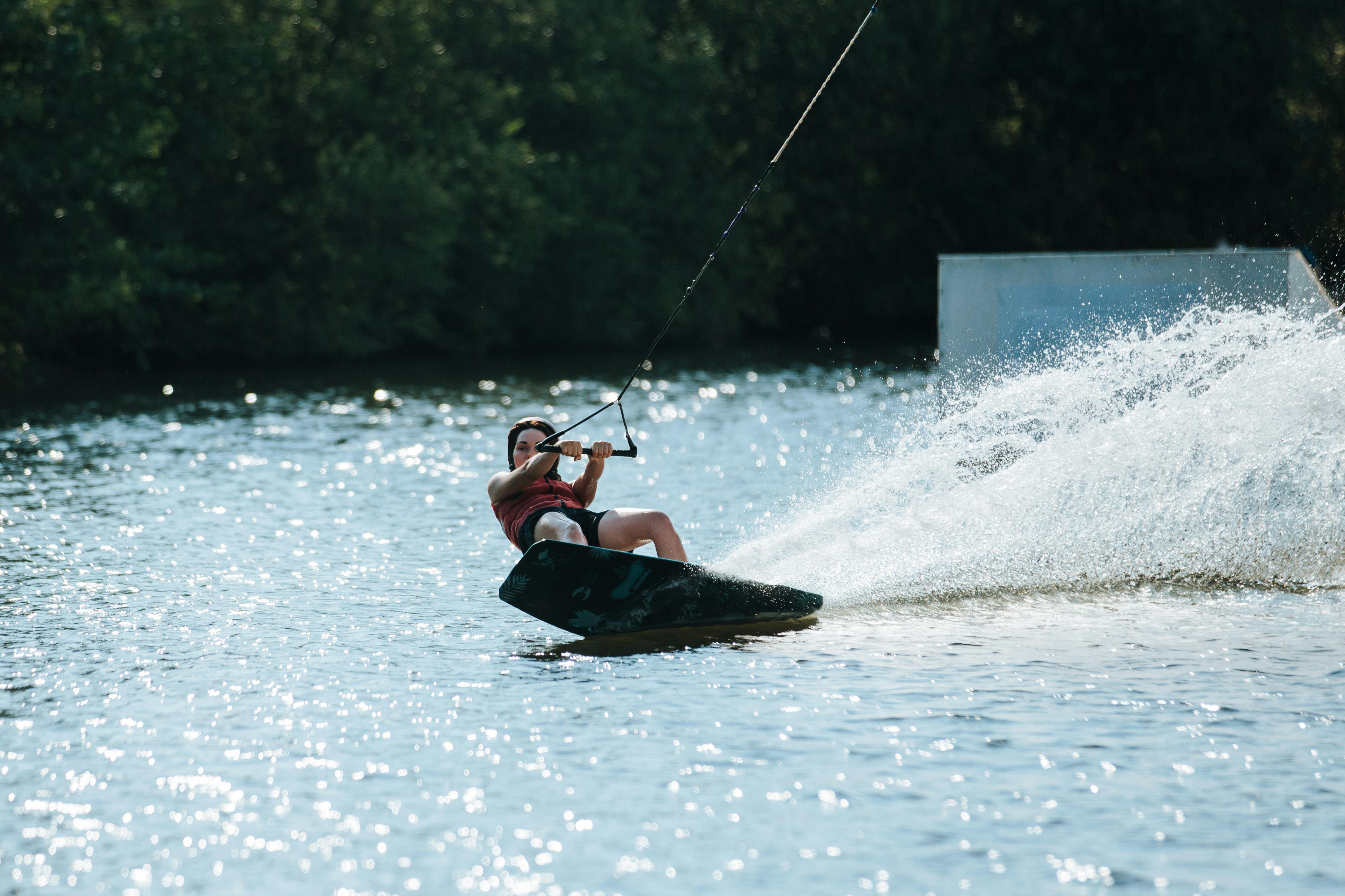 Woman Sliding on Wakeboard · Free Stock Photo