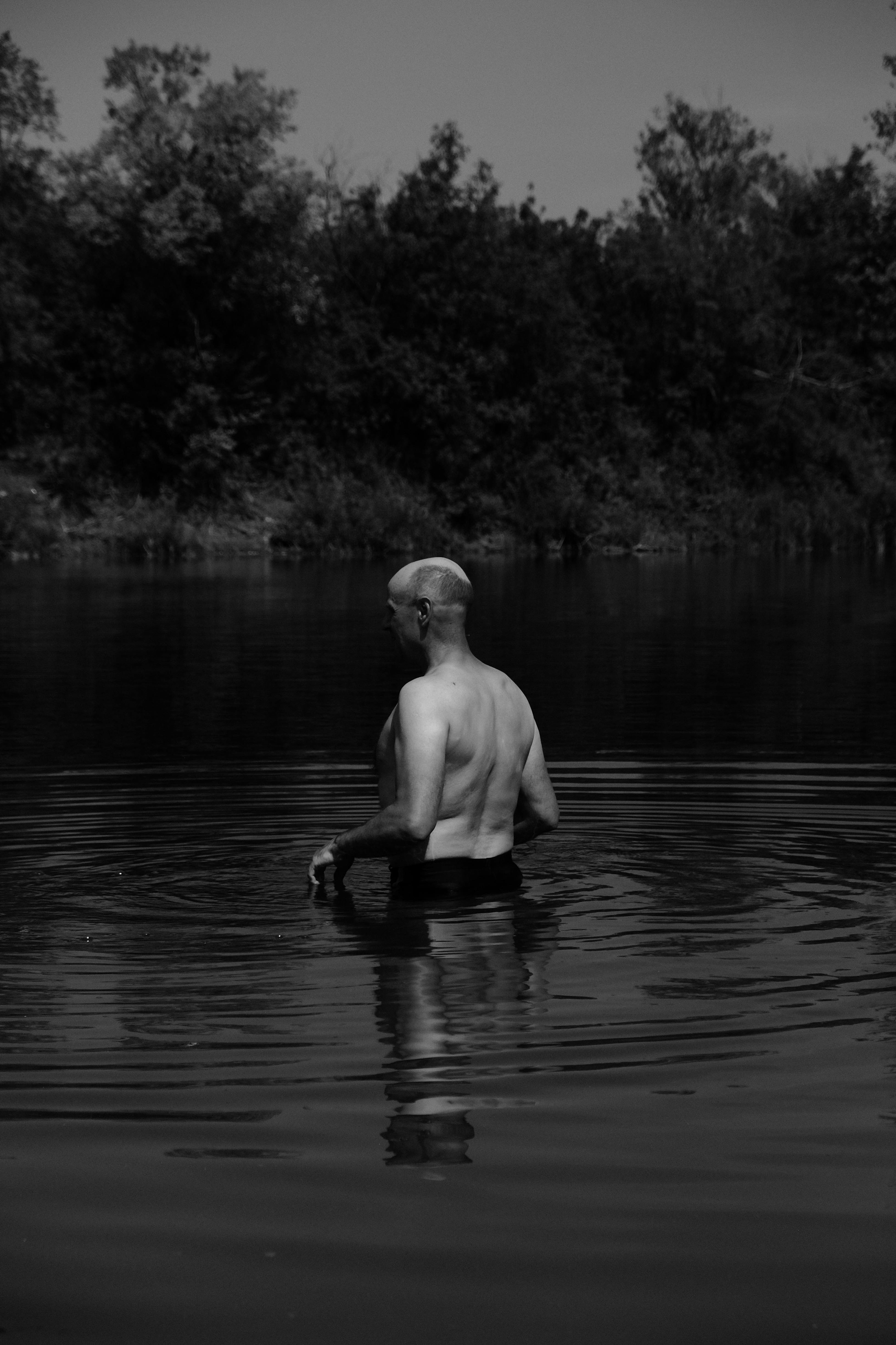 Man in a Lake · Free Stock Photo