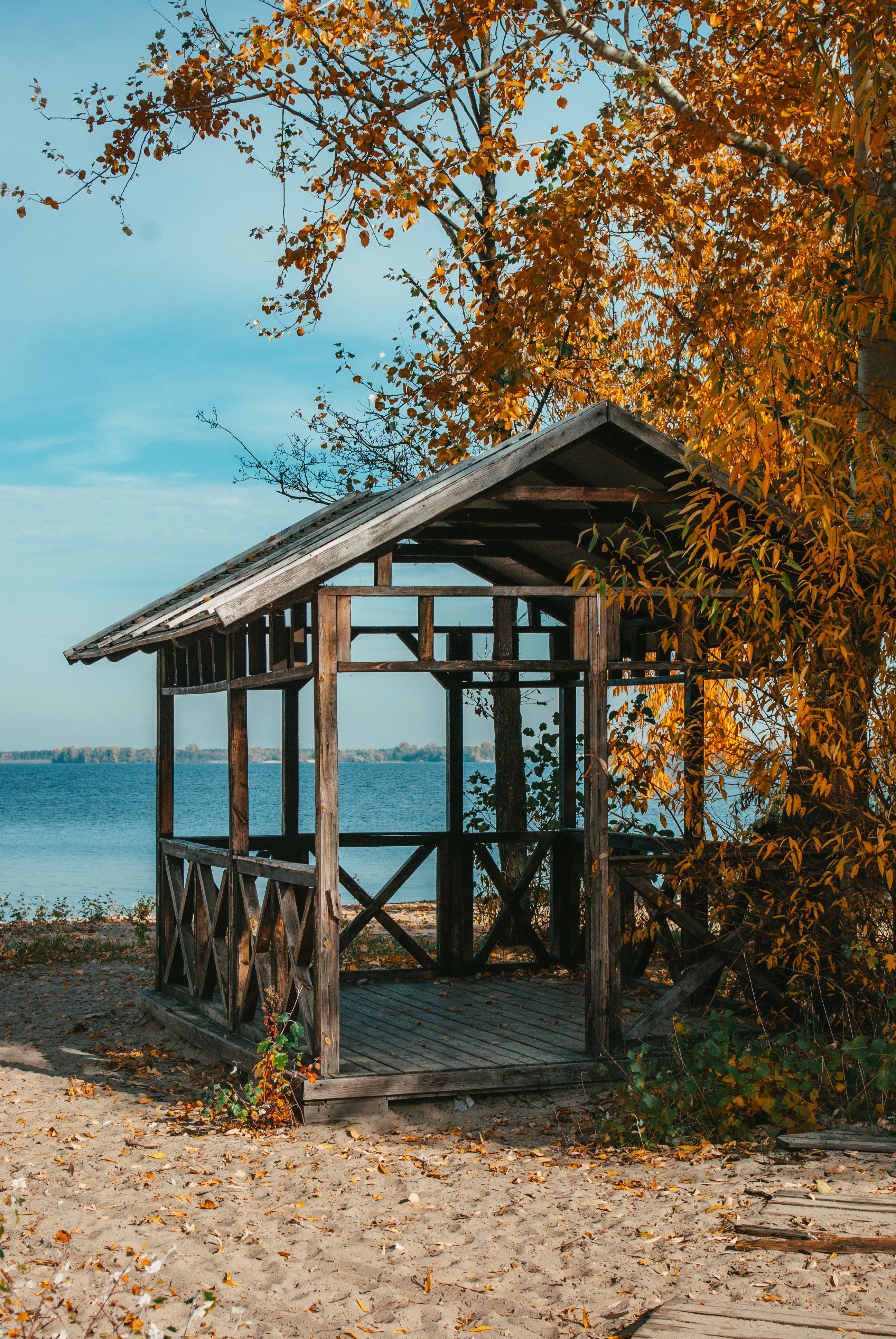 Shed and a Watermill in a Park · Free Stock Photo