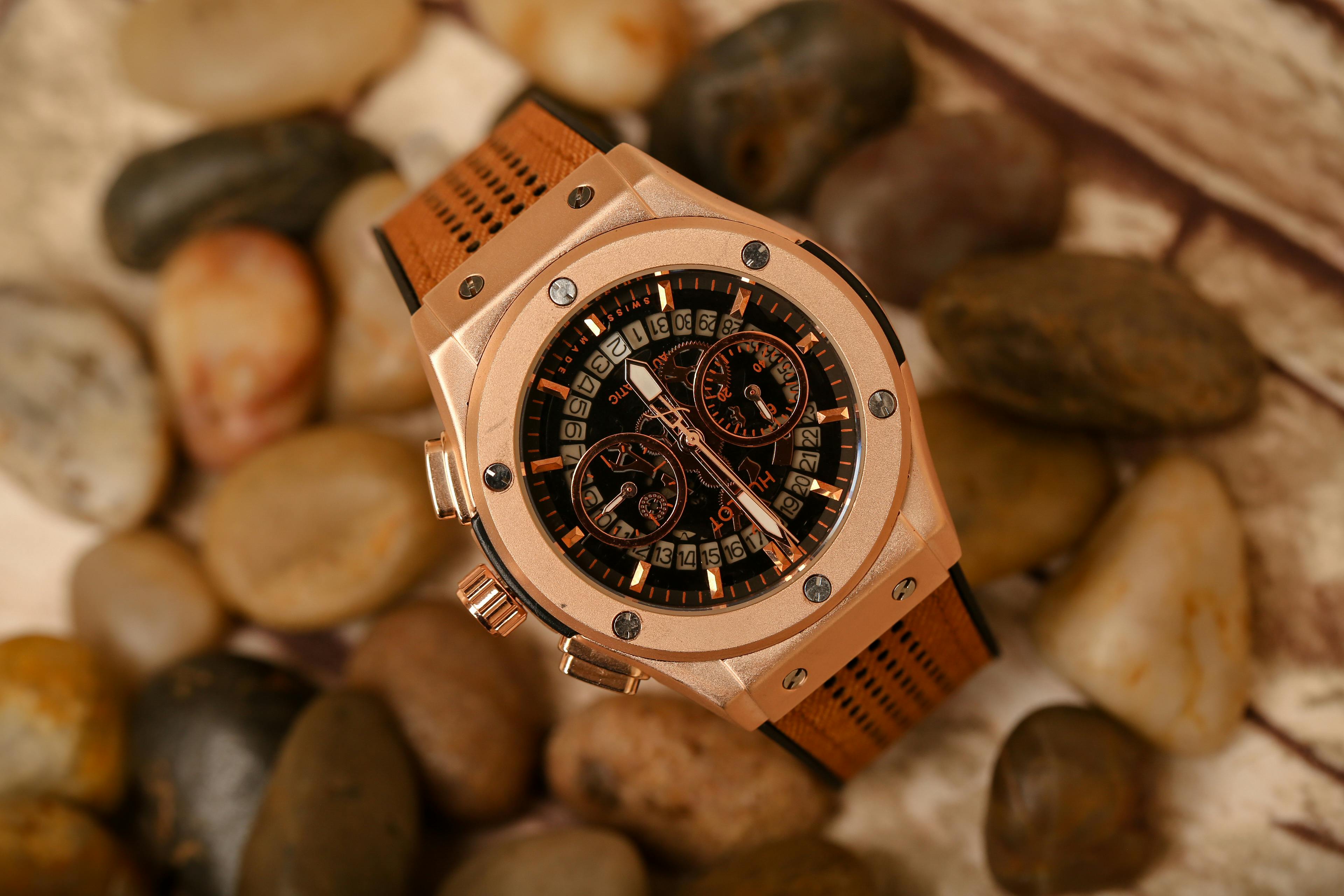 A Luxury Hublot Geneve Wristwatch with Diamond Studded Bezel · Free ...