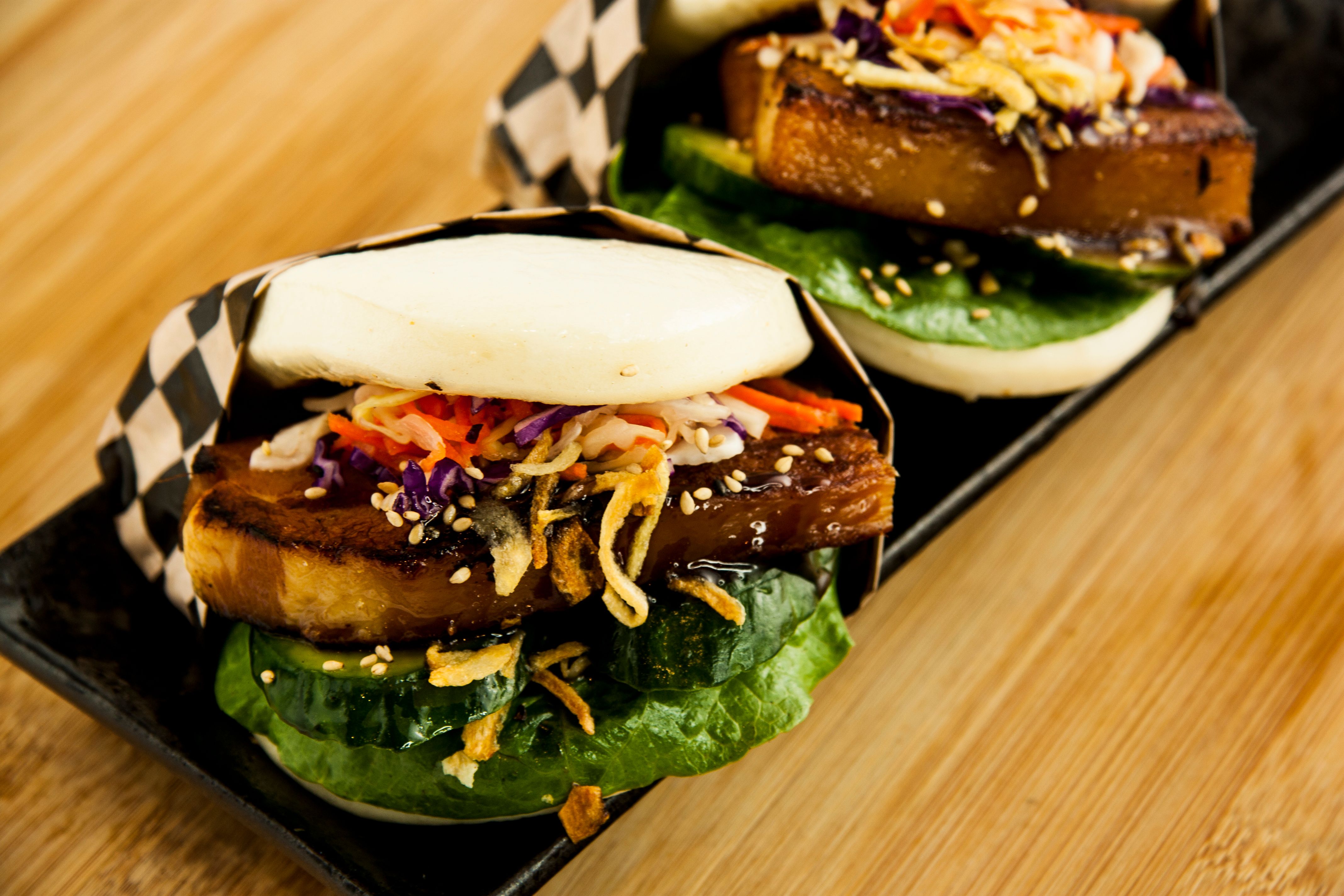 Photo of Steamed Buns on Wooden Barrels · Free Stock Photo