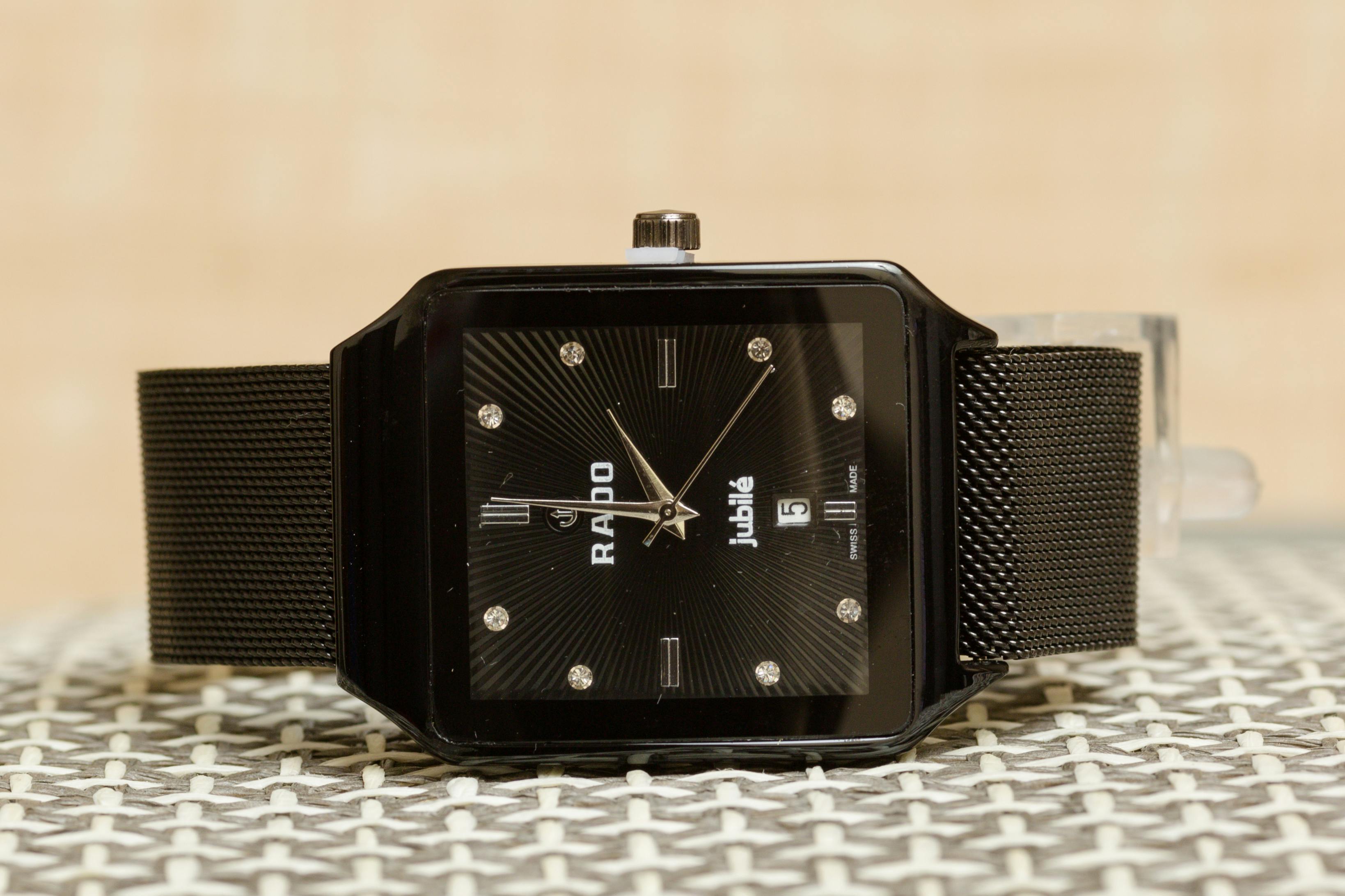 Modern Wristwatch on Black Studio Background · Free Stock Photo