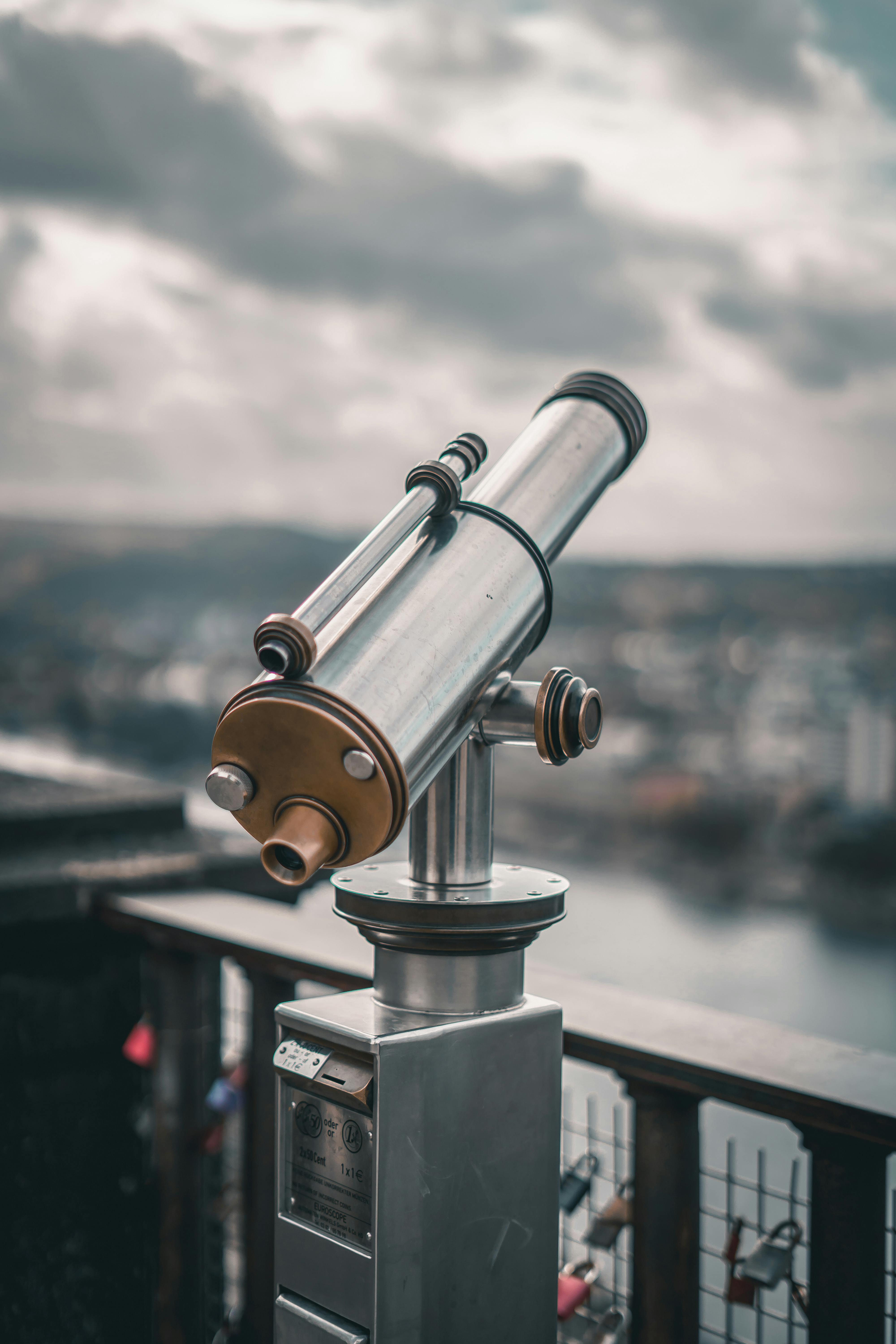 A Stainless Steel Public Telescope · Free Stock Photo